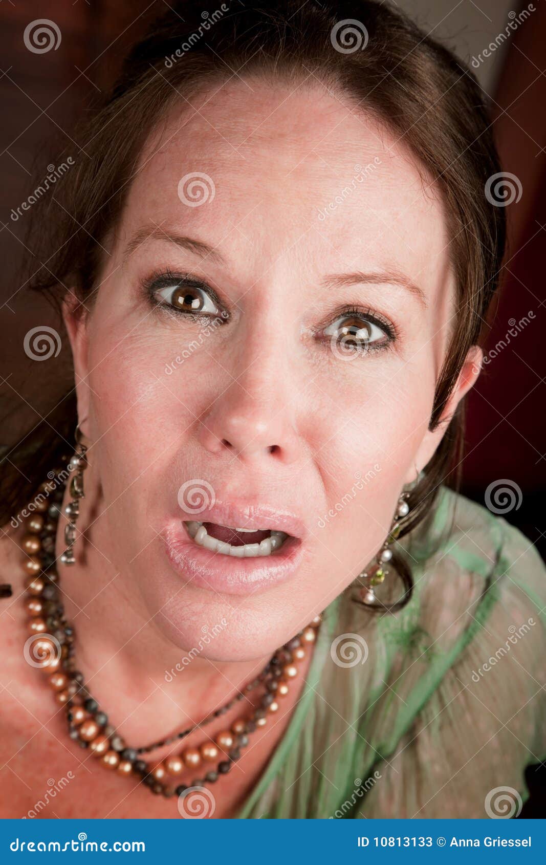 Frightened woman stock image. Image of expression, confusion - 10813133