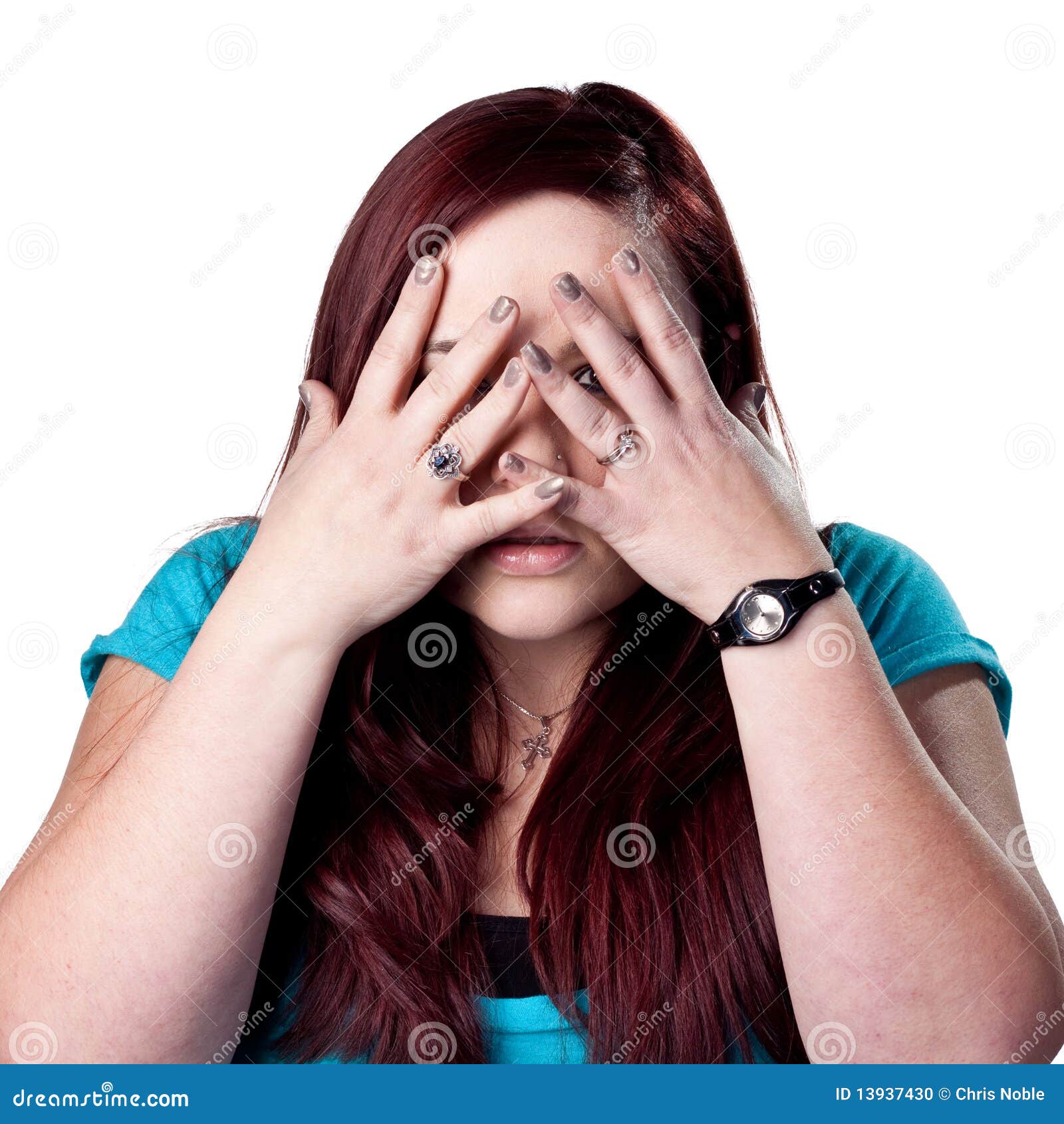 Frightened woman stock photo. Image of frightened, performance - 13937430