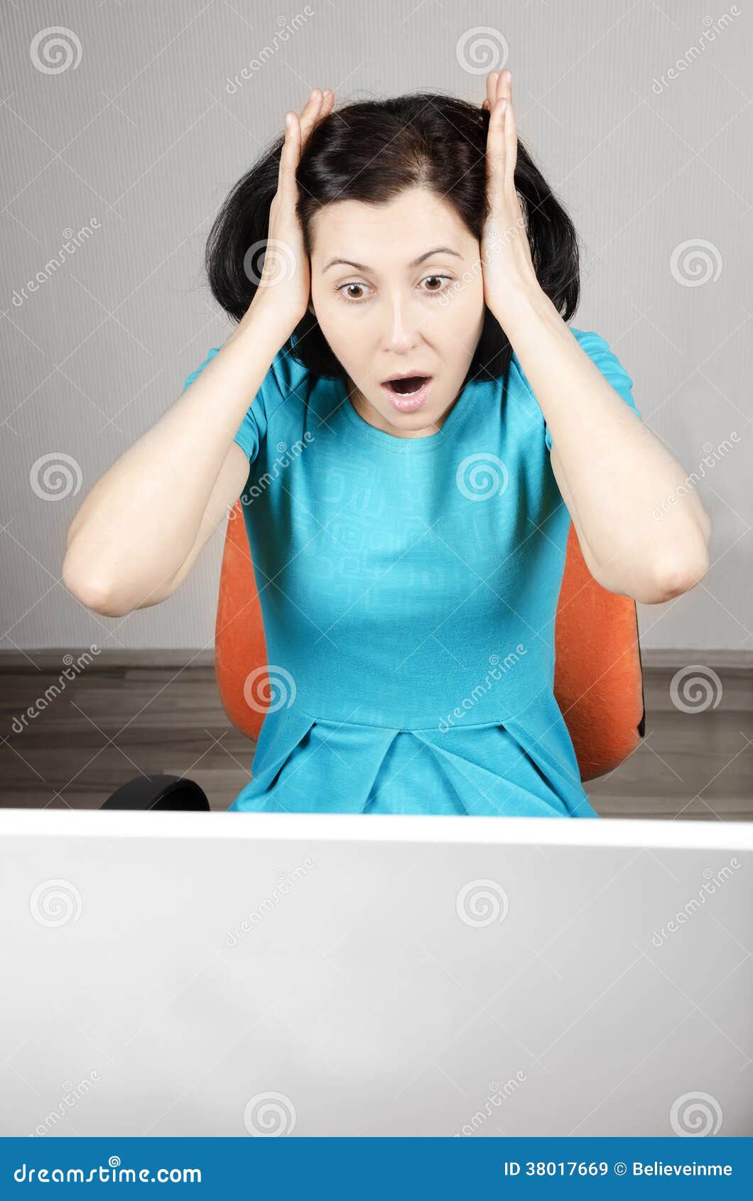 Frightened woman stock image. Image of hopeless, female - 38017669