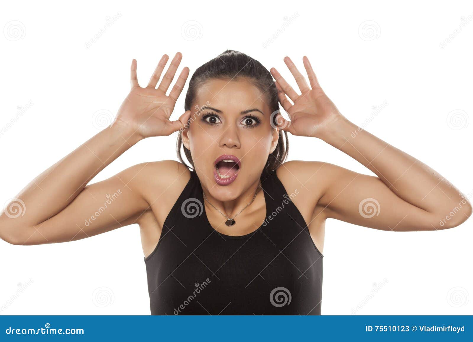 Frightened woman stock image. Image of asian, beautiful - 75510123