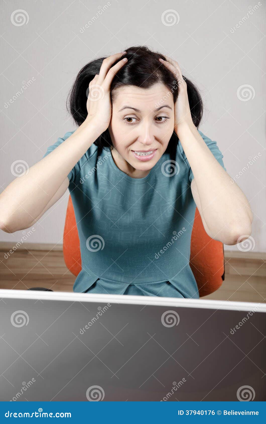 Frightened woman stock photo. Image of hopeless, people - 37940176