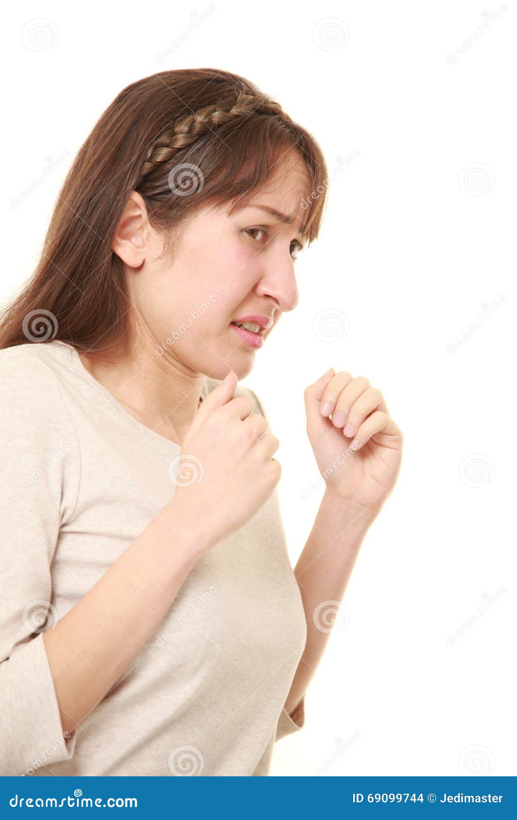 Frightened woman stock photo. Image of mixed, abuse, asia - 69099744