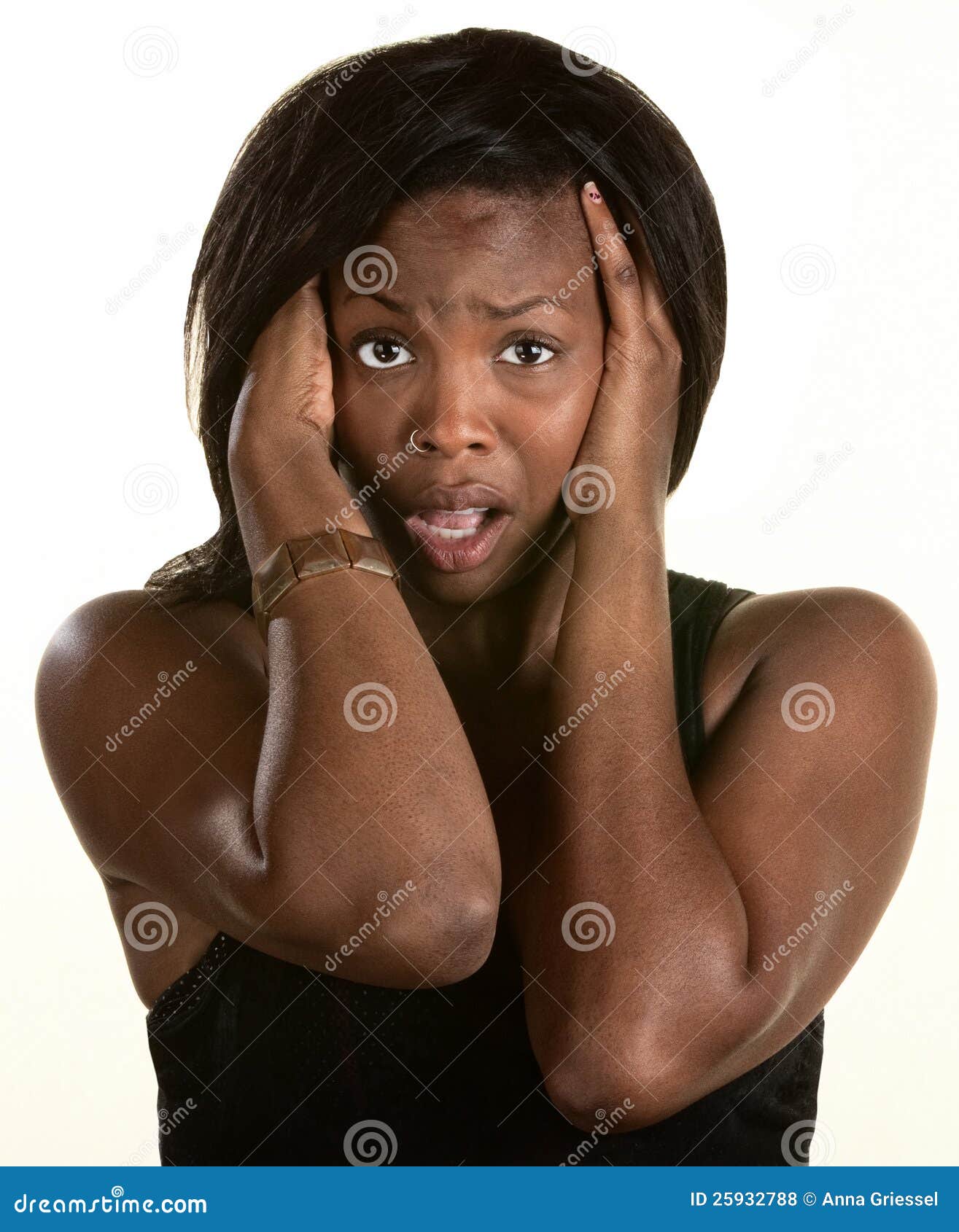 Frightened Young Woman stock photo. Image of abuse, female - 25932788