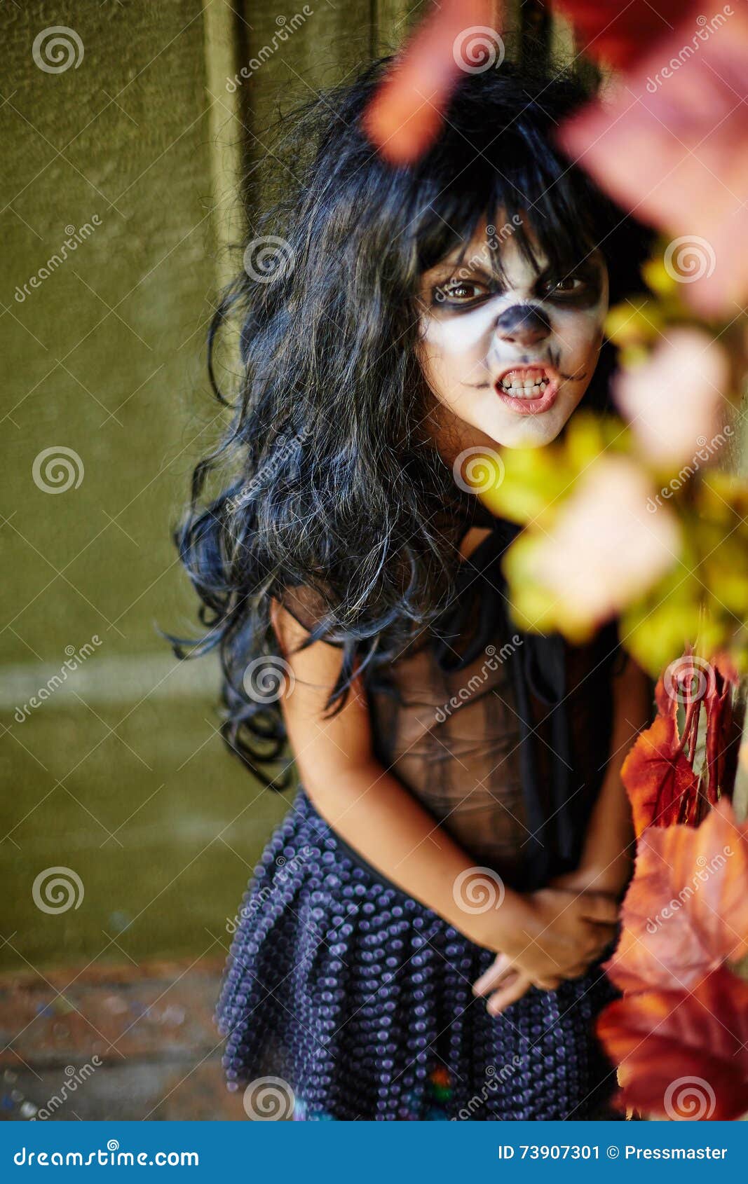 Frightening child stock image. Image of frightening, halloween - 73907301