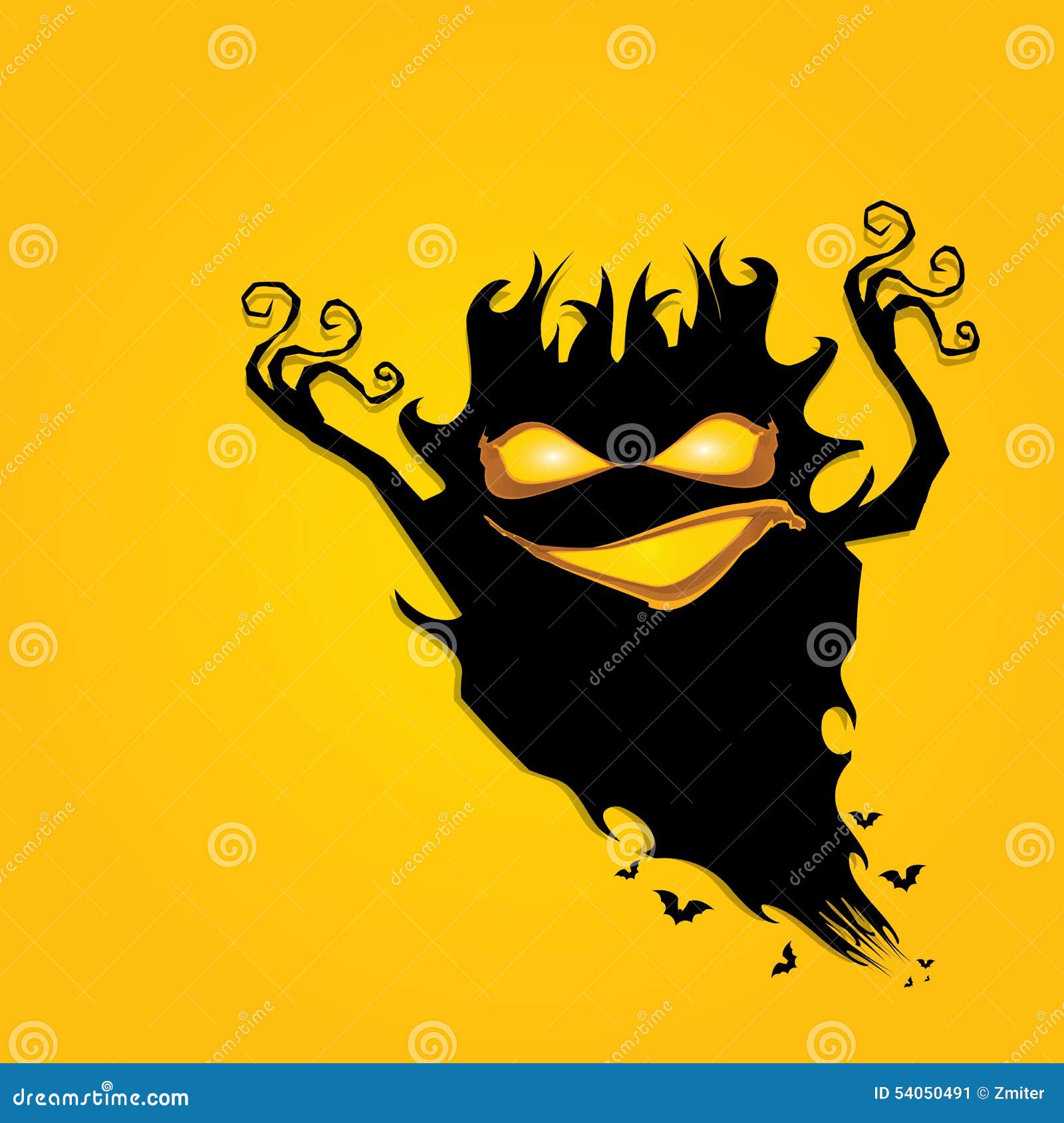 Frightening Monster. Nightmares Concept Stock Vector - Illustration of ...