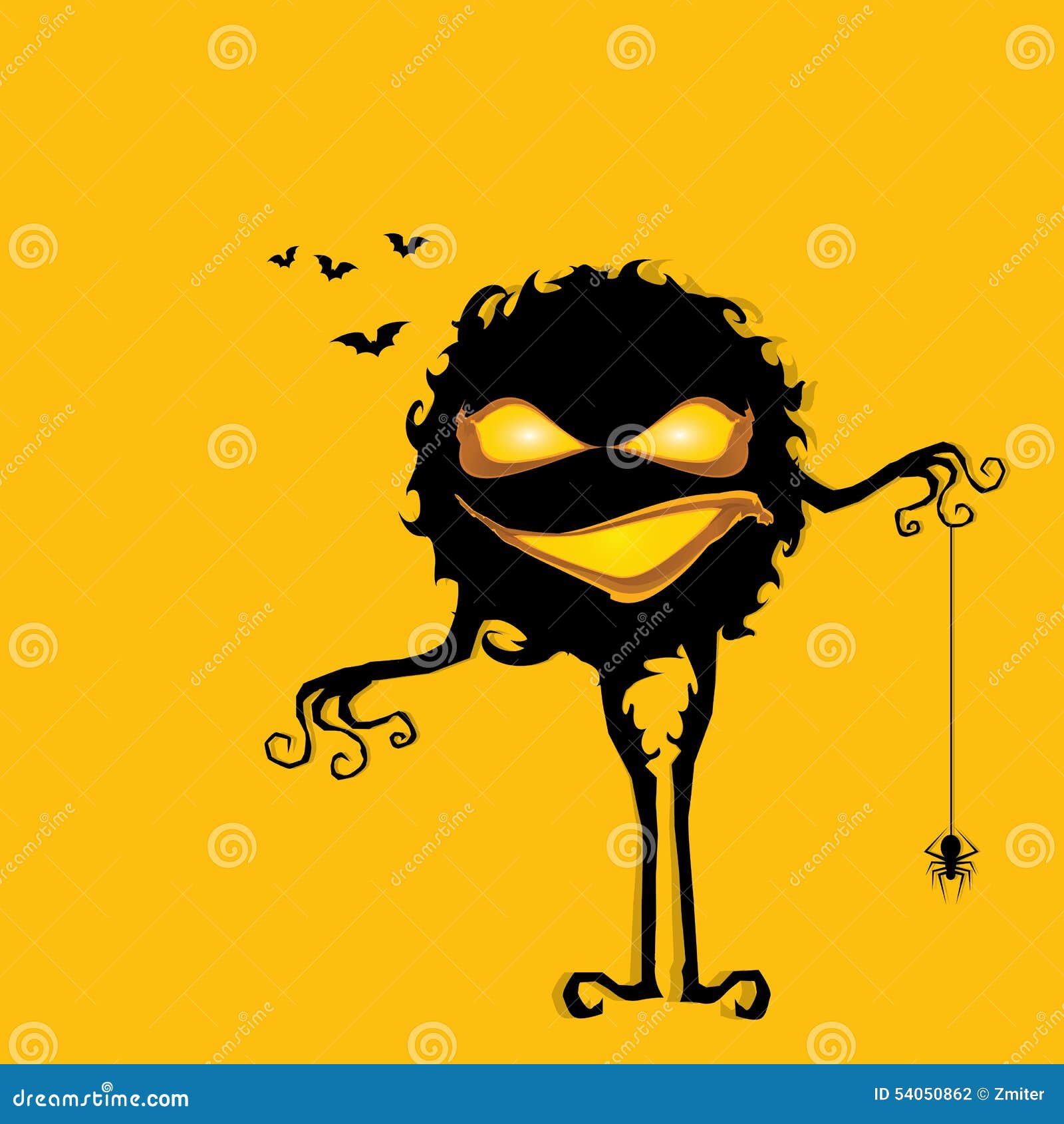 Frightening Monster. Nightmares Concept Stock Vector - Illustration of ...