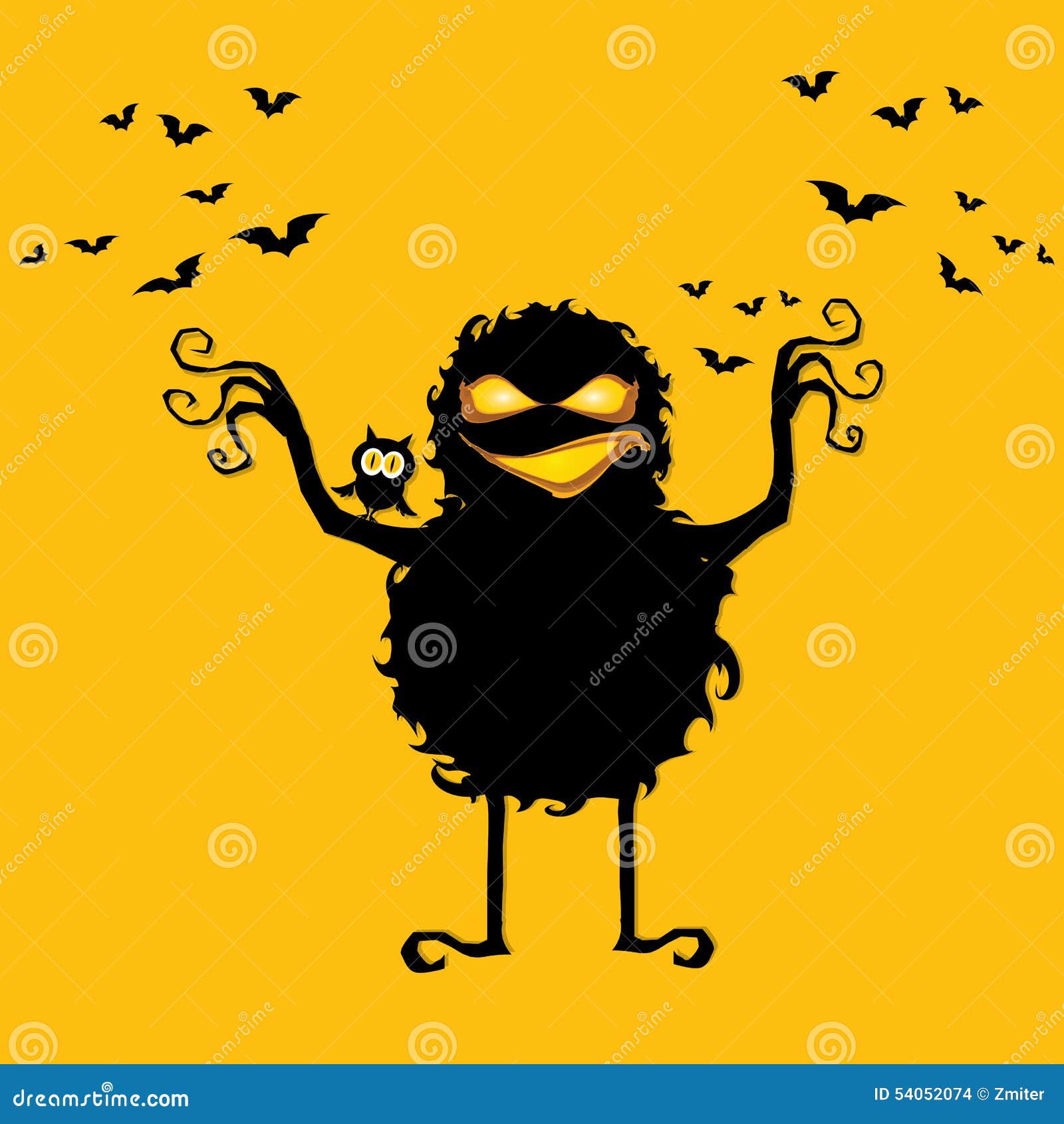 Frightening Monster. Nightmares Concept Stock Vector - Illustration of ...