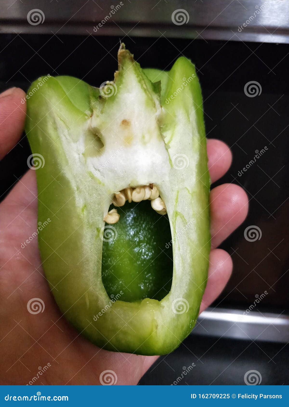 Frightful Capsicum Hasfeelingstoo Scary Stillateit Stock Image - Image ...