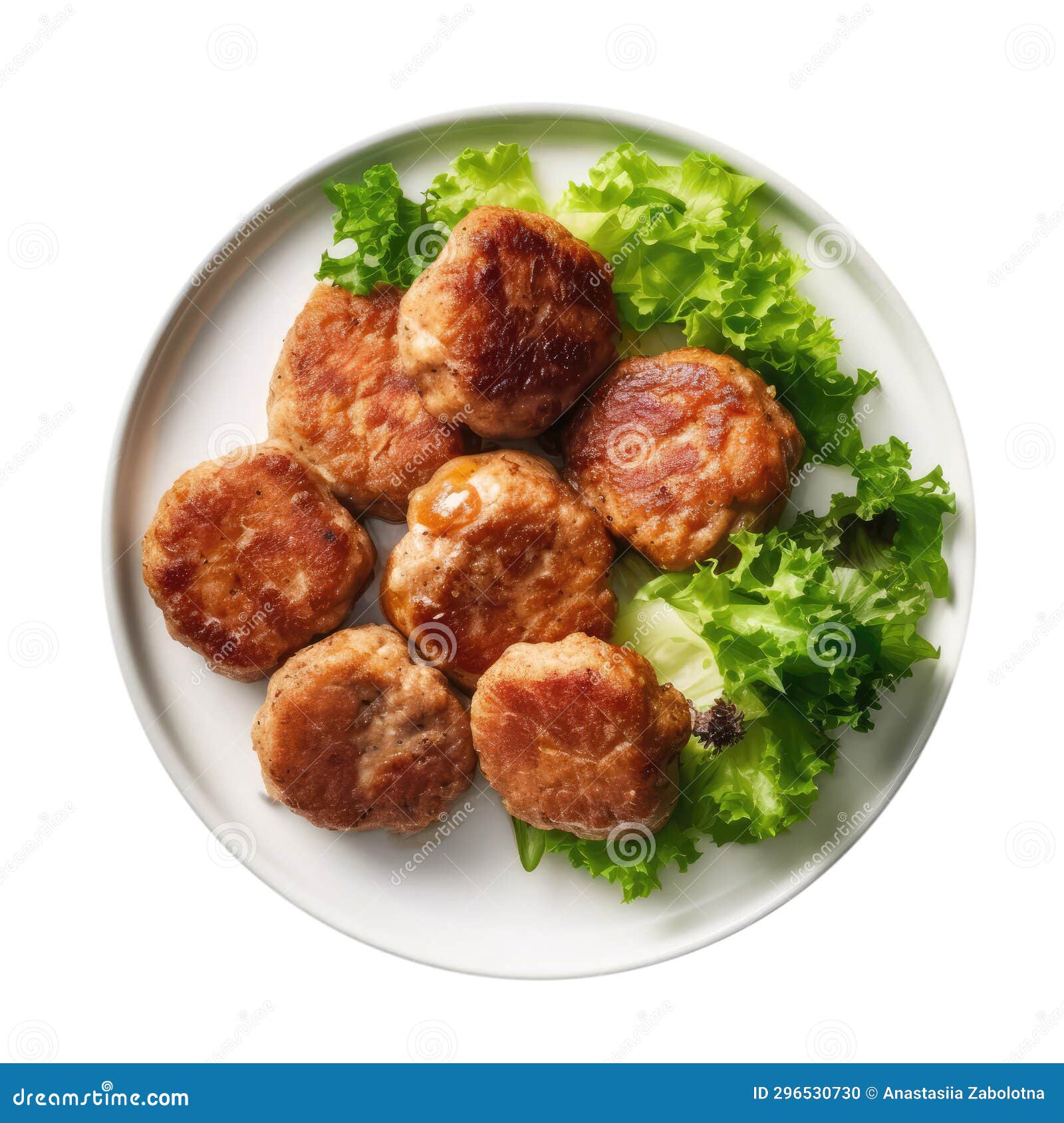 Frikadeller Denmark European Cuisine . on a White Plate Stock ...