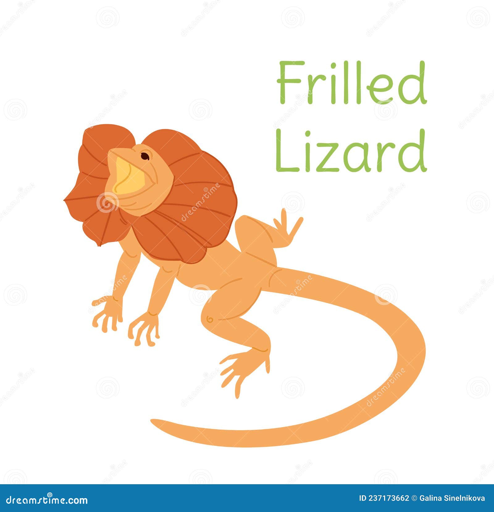 Lizard In Australian Aboriginal Style On Green Background. Cartoon ...