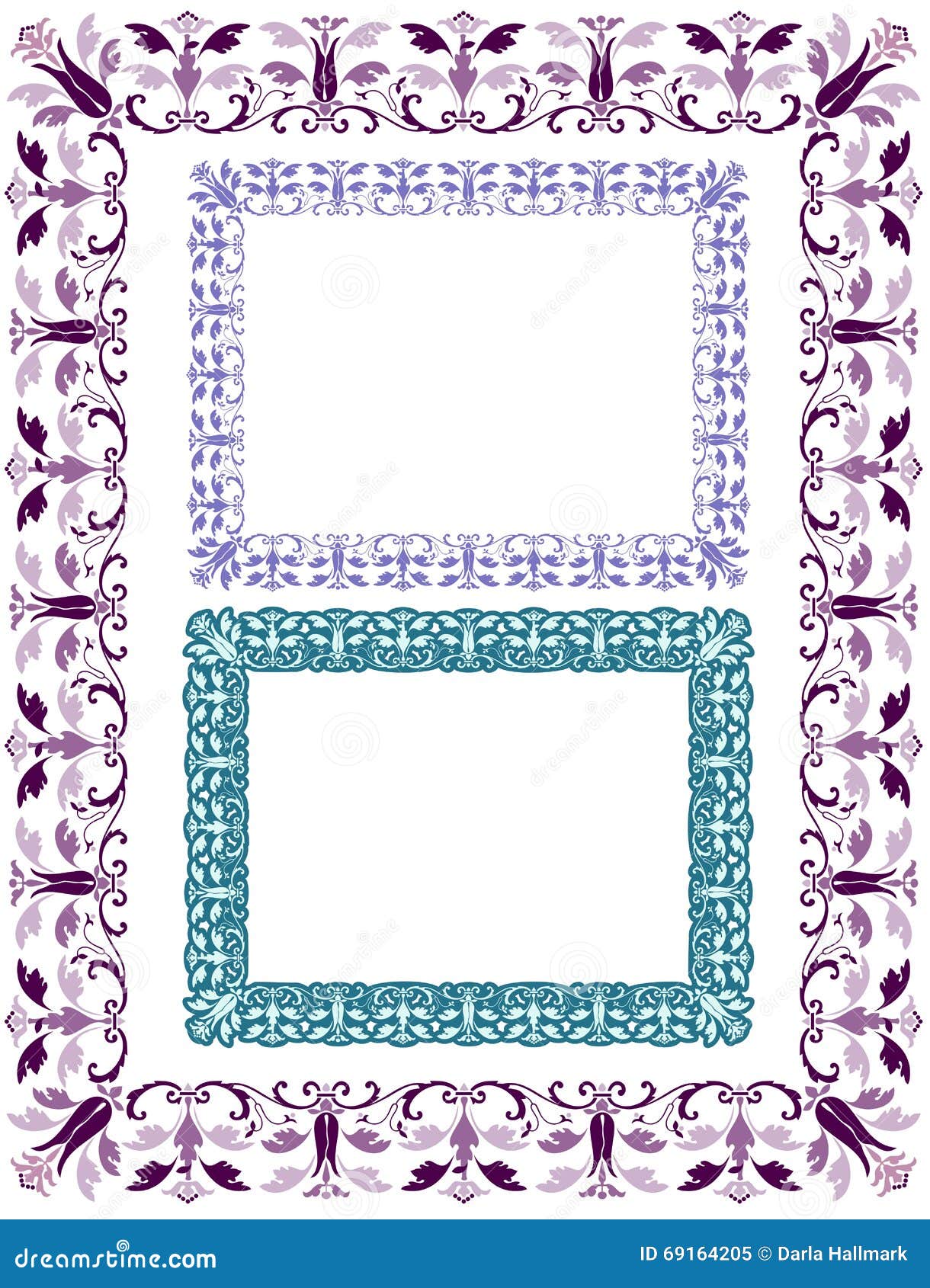 Frilly Border stock vector. Illustration of design, ornate - 69164205