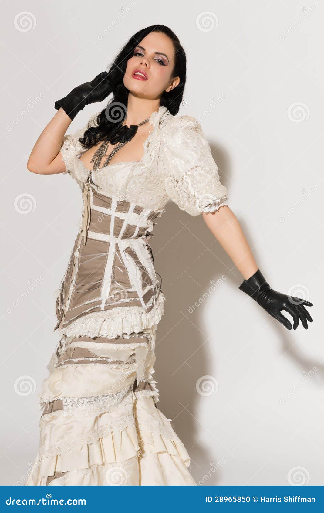 Frilly dress stock photo. Image of beauty, long, girl - 28965850