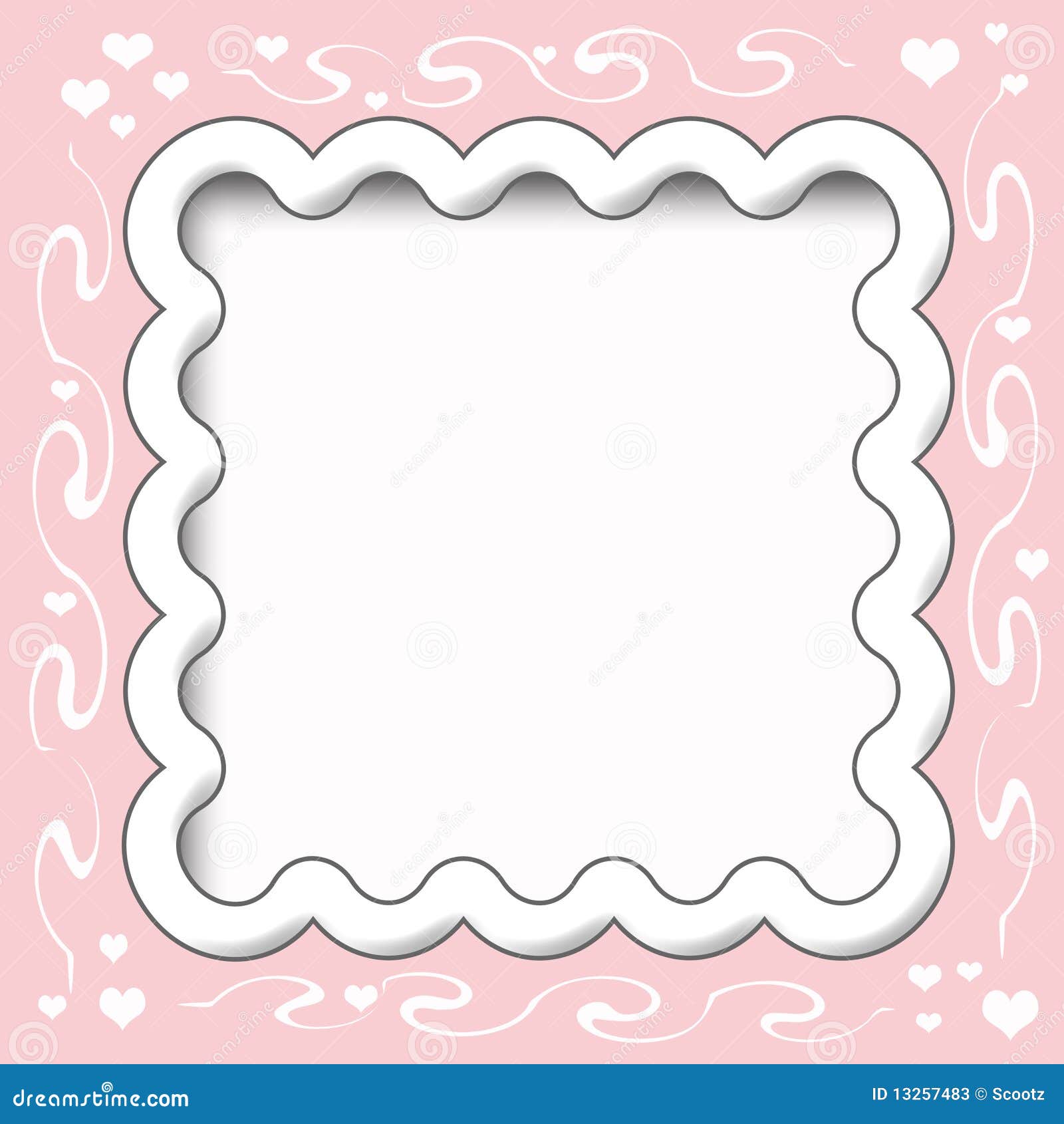 Frilly scrapbook frame stock illustration. Illustration of feminine ...