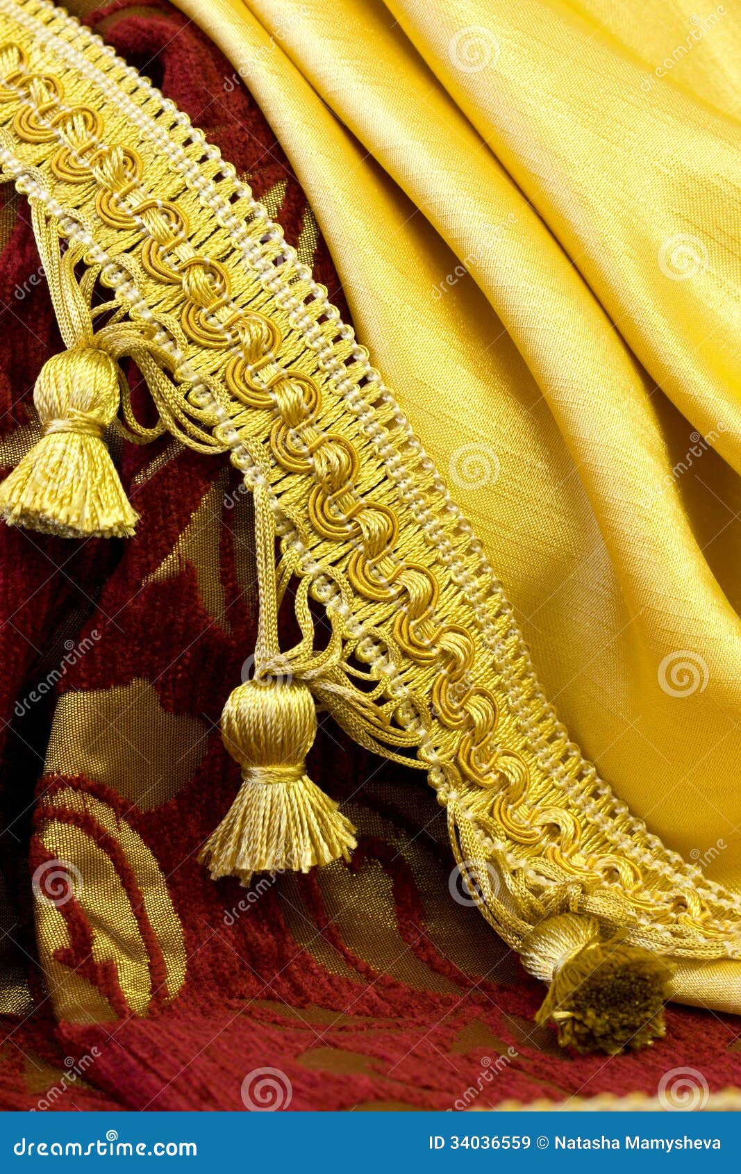 Fringe on the Background of Fabrics Stock Image - Image of stage ...