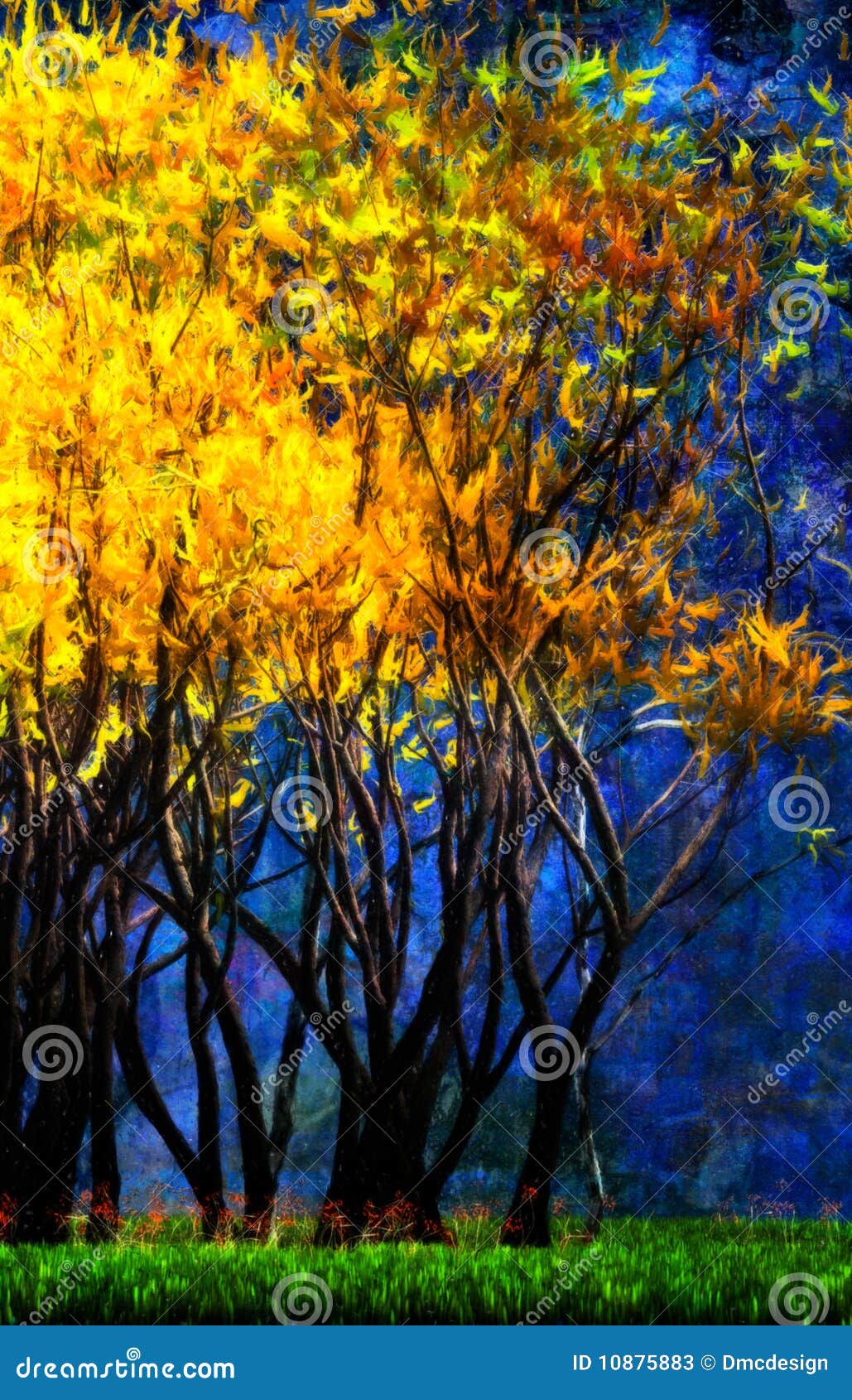 Fringe of a Surreal Forest. Stock Illustration - Illustration of ...