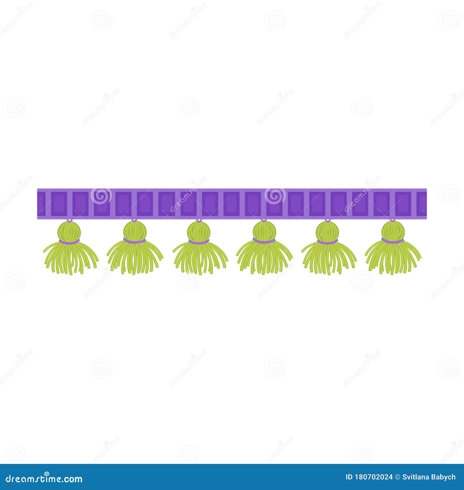 Fringe Vector Cartoon Set Icon. Isolated Cartoon Set Icon Brush Of ...