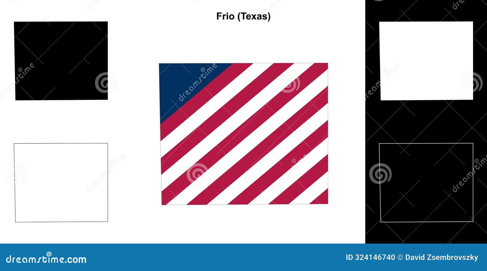 Map Of Frio County In Texas State On White Background. Single County ...