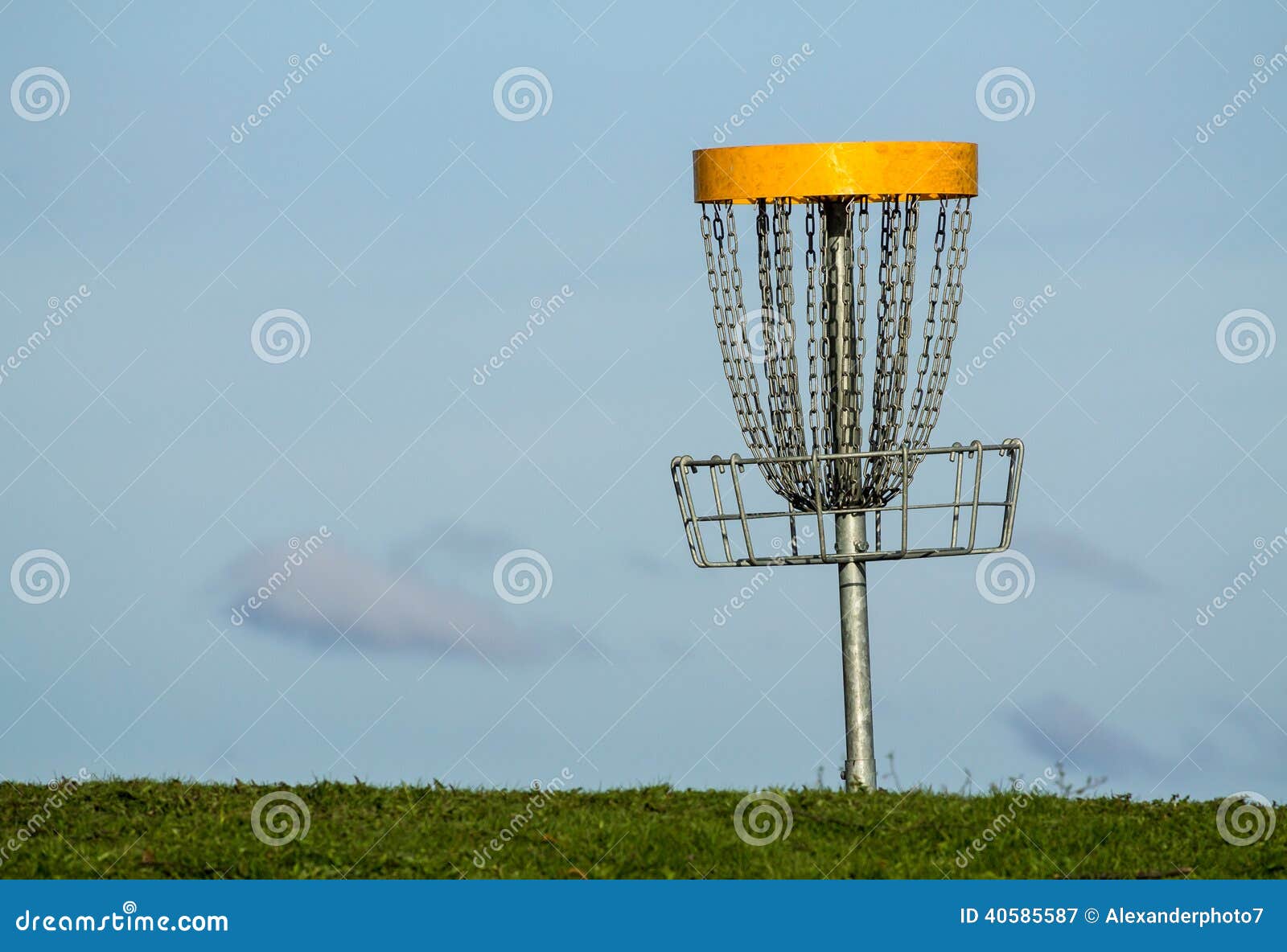 Frisbee golf basket stock image. Image of blue, basket - 40585587