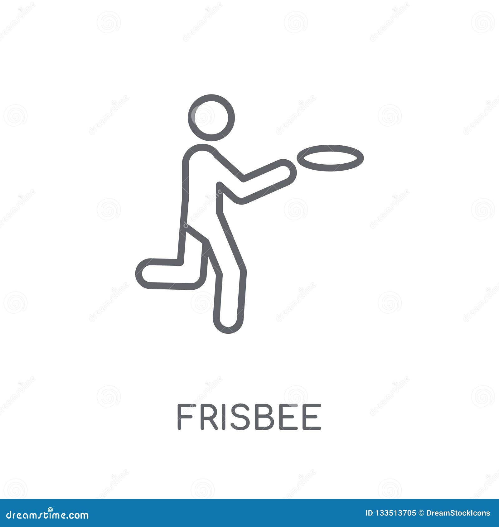 Frisbee Linear Icon. Modern Outline Frisbee Logo Concept on Whit Stock ...