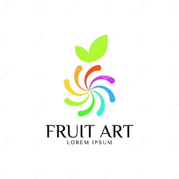Frische Frucht Logo Vector vektor abbildung. Illustration von blau ...