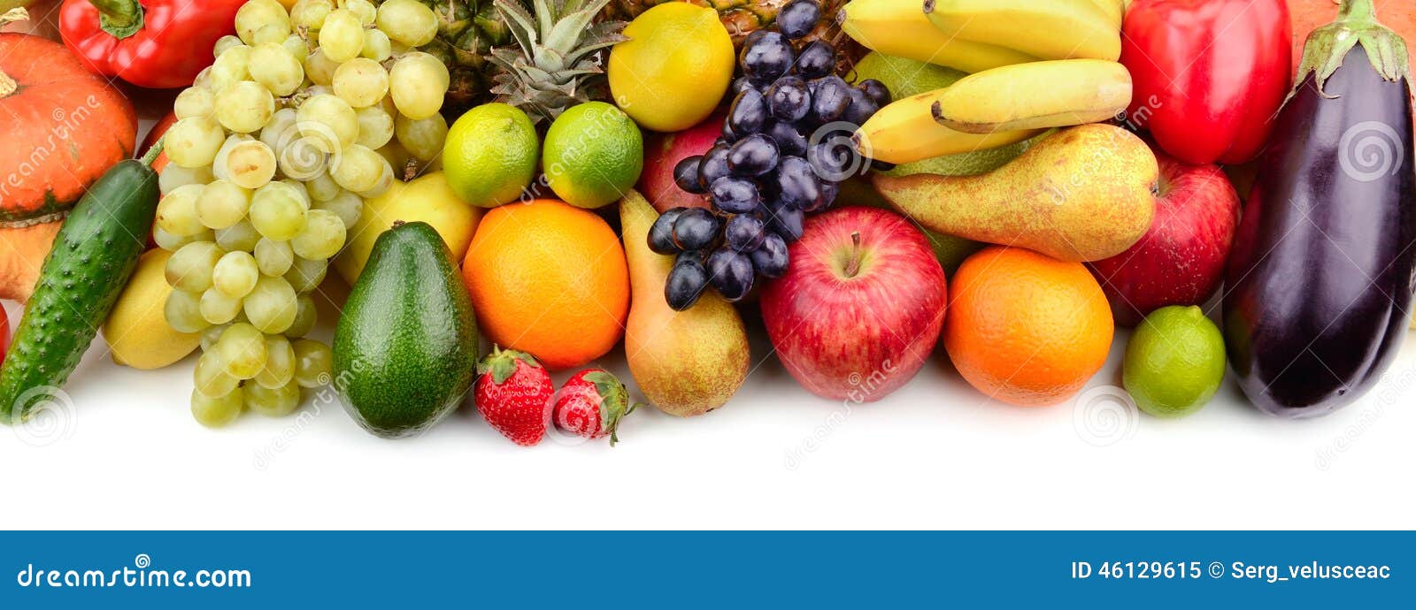 Frische Obst und Gemüse stockbild. Bild von diät, glocke - 46129615