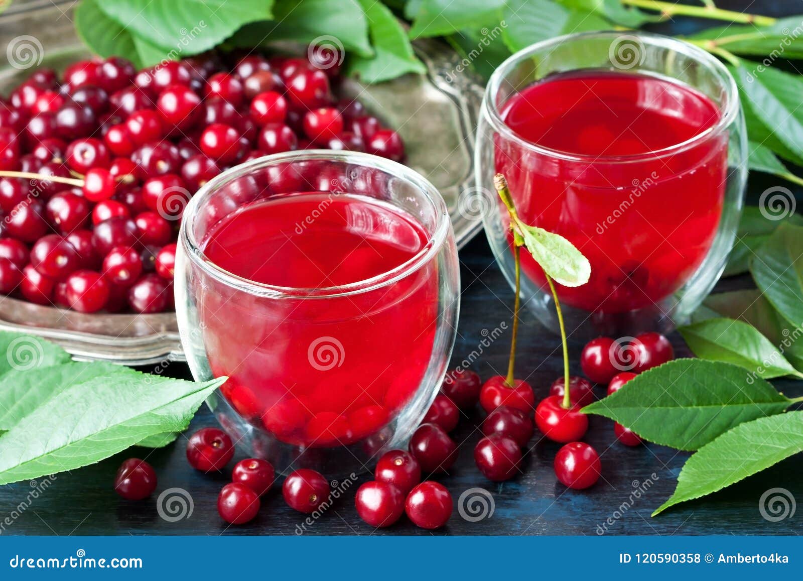 Frischer Kirschsaft Im Glas Stockfoto - Bild von landwirtschaft ...