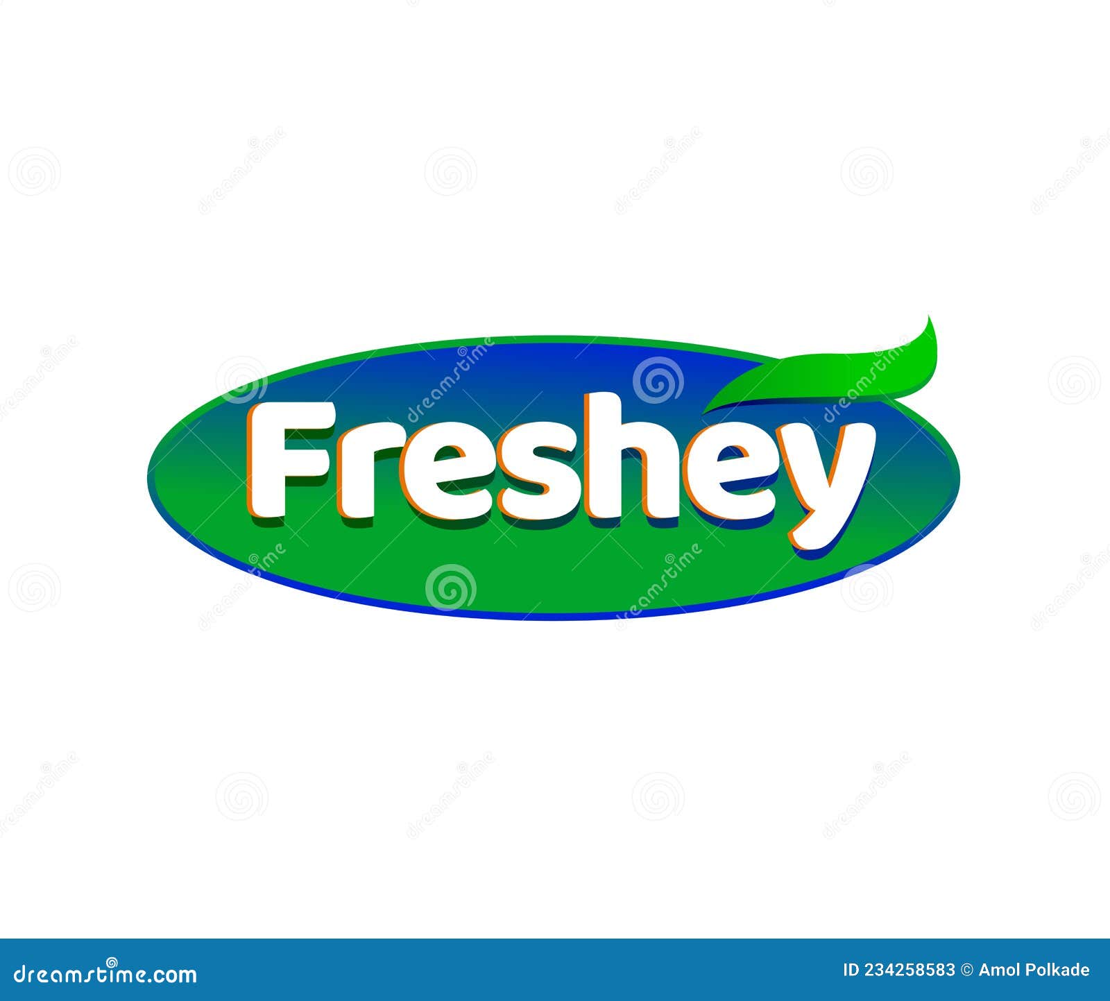 Frisches Markenlogo. Frisch Bedeutet Frisch Oder Neu Vektor Abbildung ...