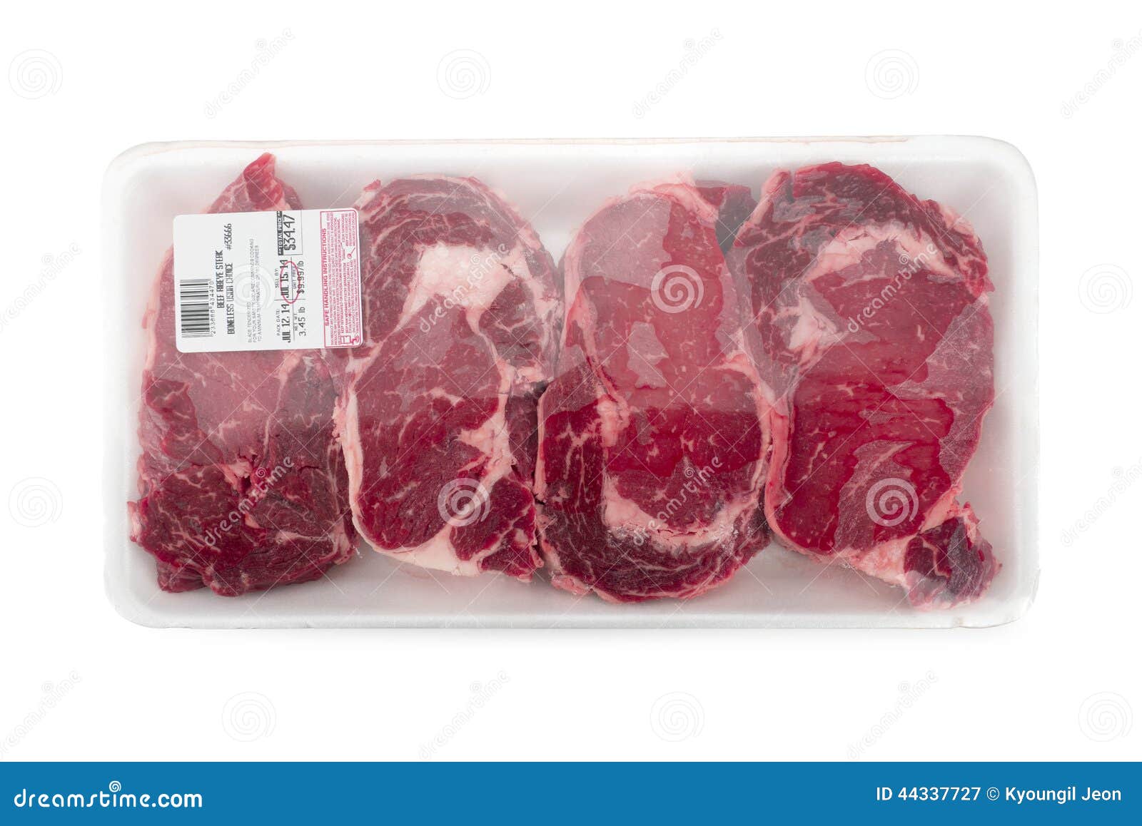 Frisches Rotes Fleisch Verpackte in Einer Polytasche Stockbild - Bild ...