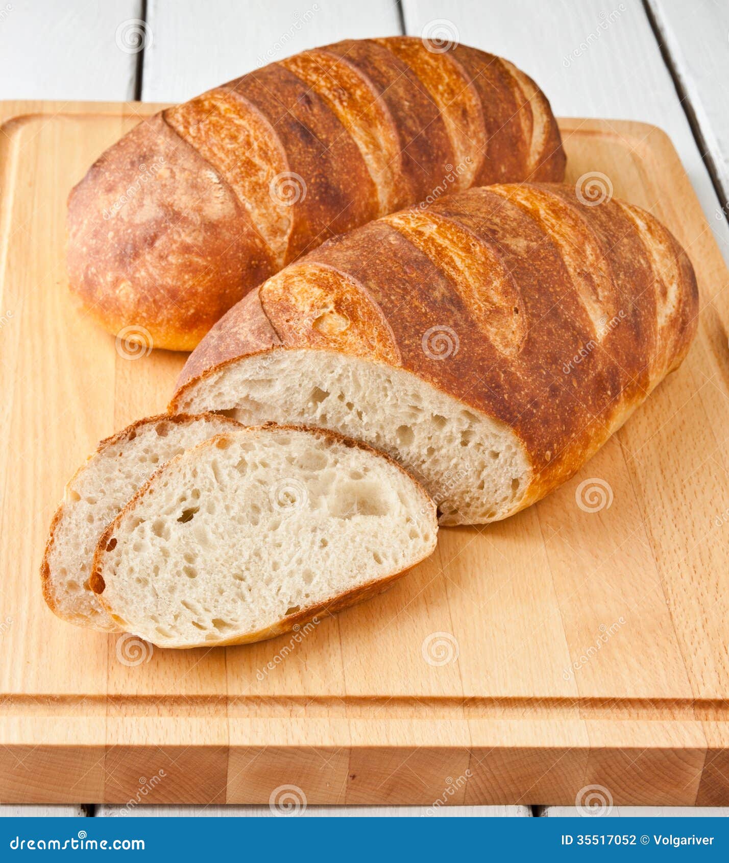 Frisches Unterstütztes Weißbrot Stockfoto - Bild von schnitt, gebäck ...