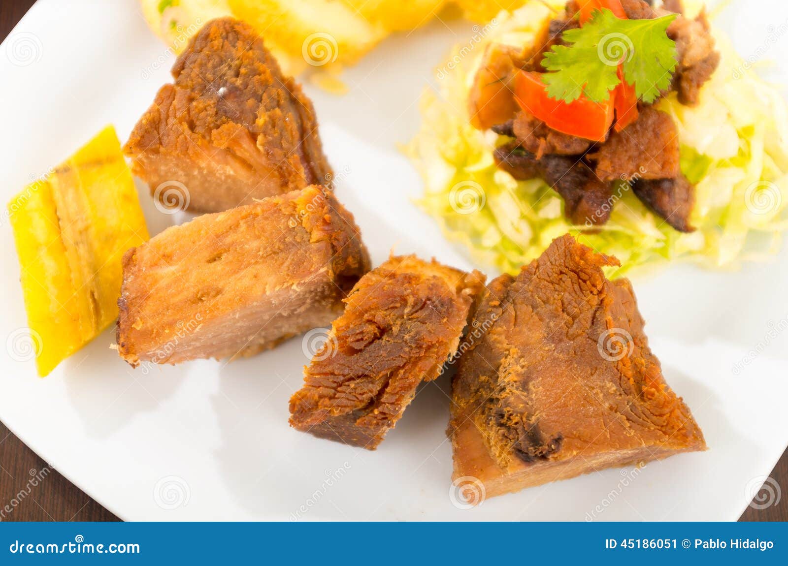 Fritada Fried Pork Traditional Ecuadorian Food Stock Image - Image of ...