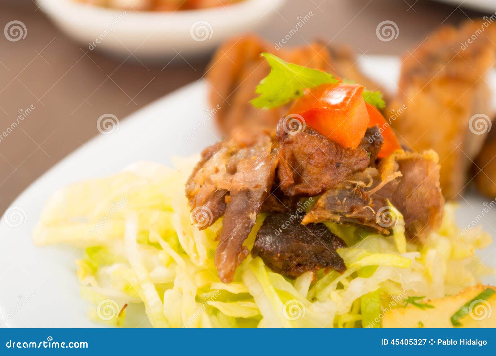 Fritada Fried Pork Traditional Ecuadorian Food Stock Image - Image of ...