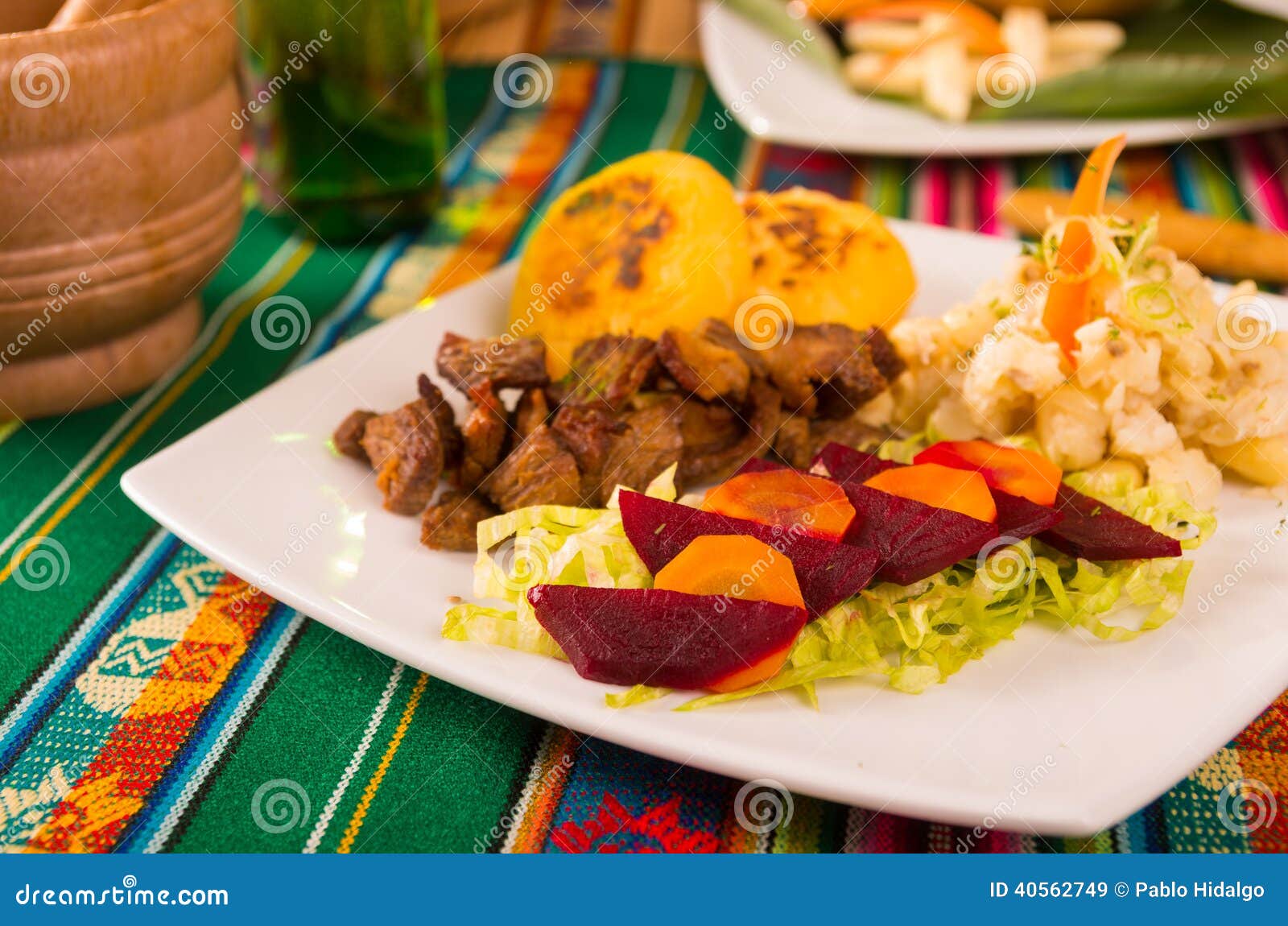 Fritada, Fried Pork, Traditional Ecuatorian Dish. Stock Image - Image ...