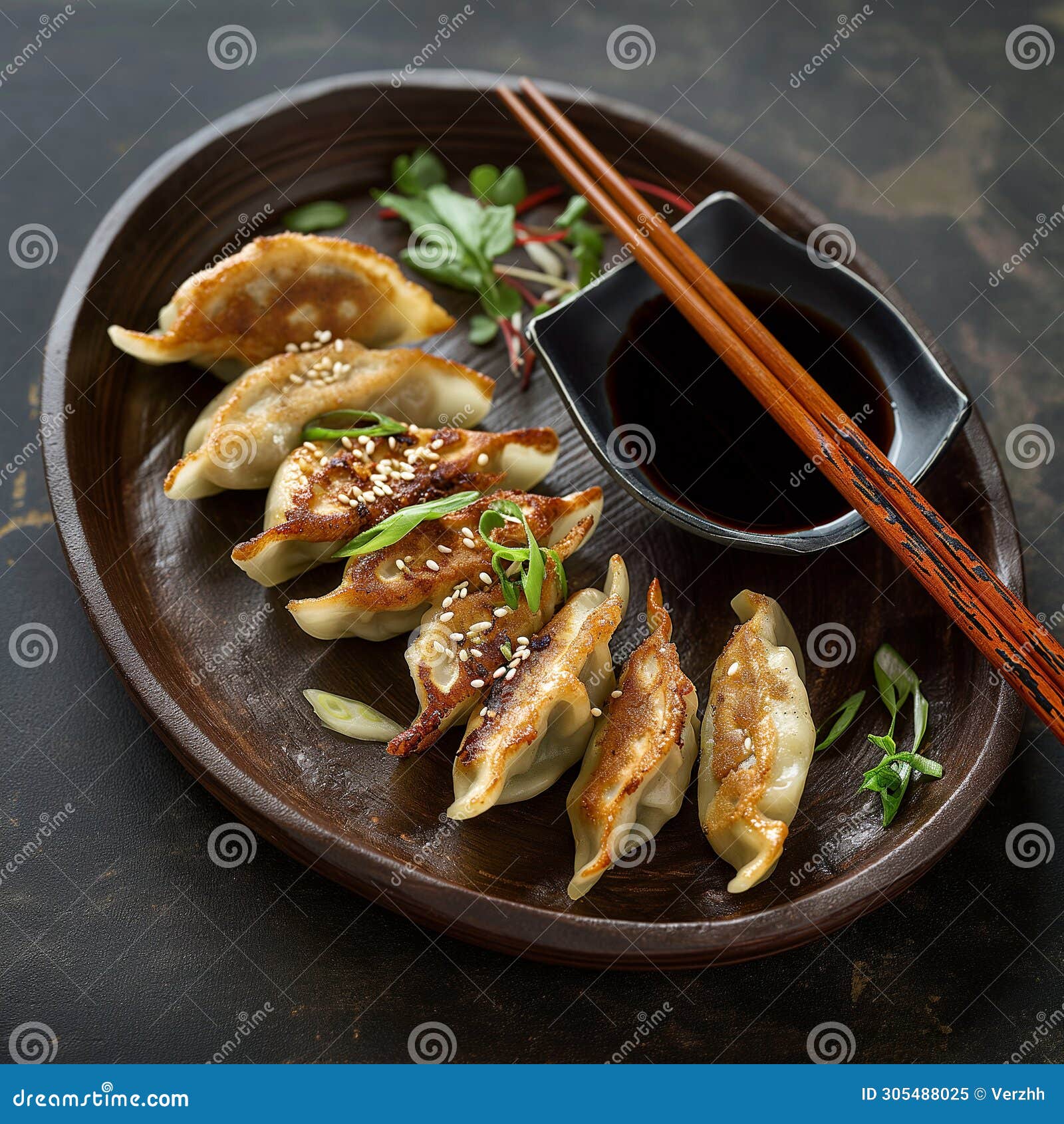 Fritura Guiosa Tradicional Japonesa Com Molho De Soja 1 Ilustração ...