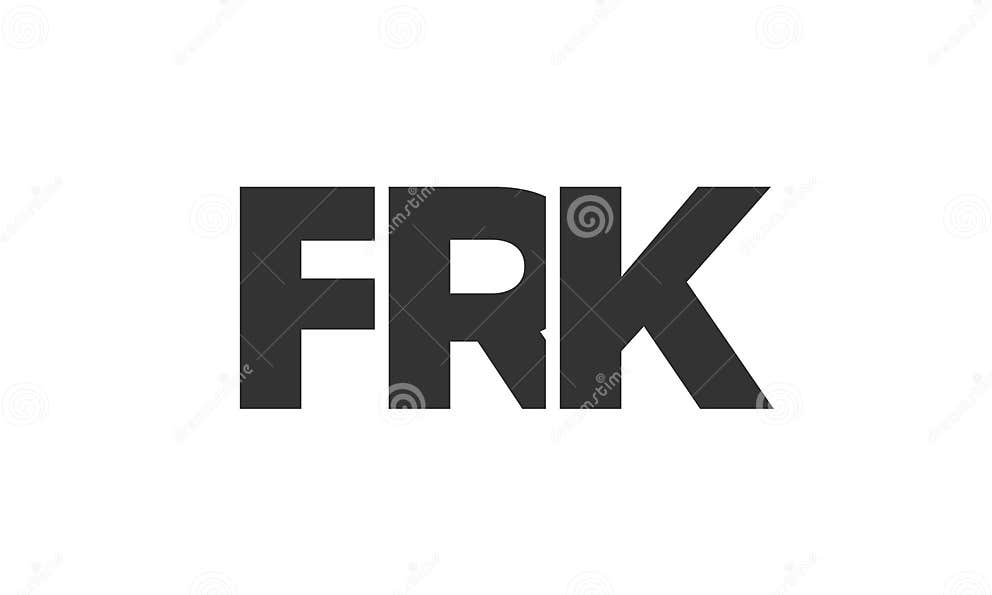 FRK Logo Design Template with Strong and Modern Bold Text. Initial ...