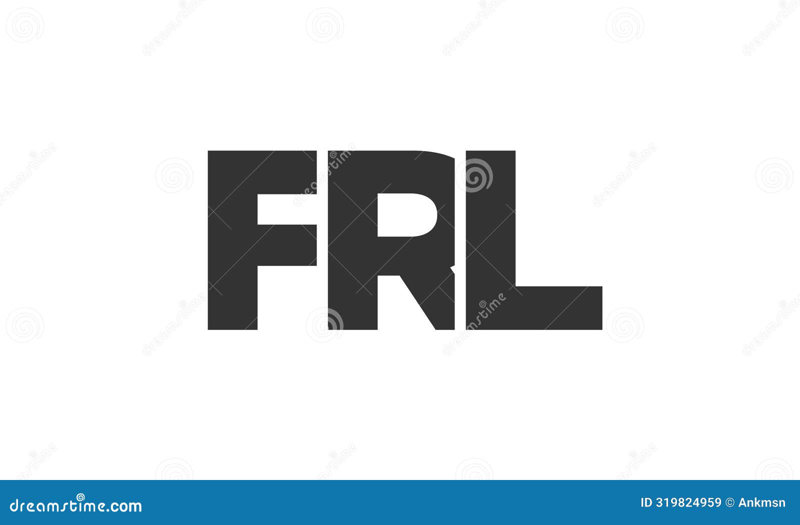 FRL Logo Design Template with Strong and Modern Bold Text. Initial ...