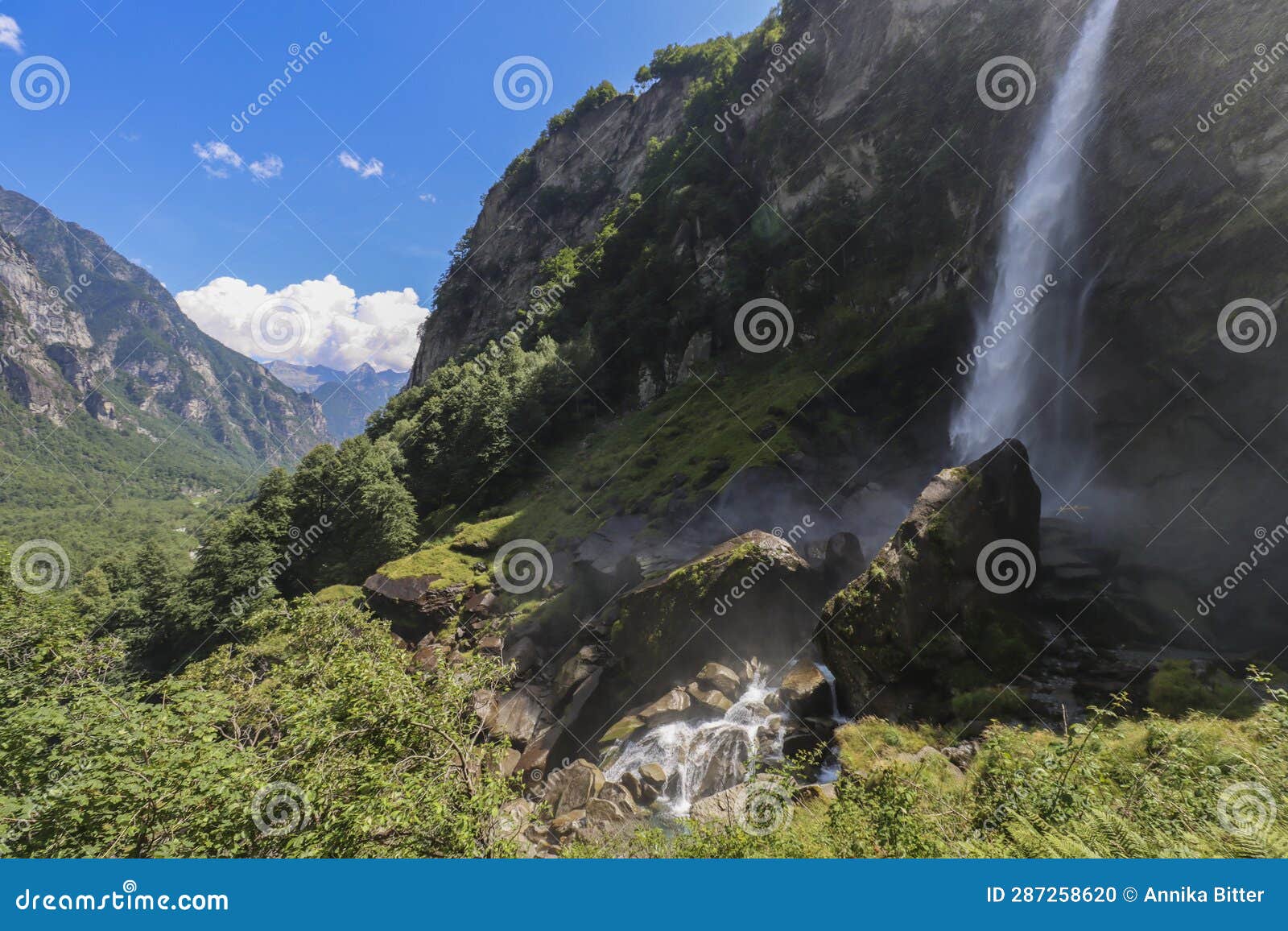 The Froda Waterfall in Sonogno Stock Photo - Image of landscape, froda ...