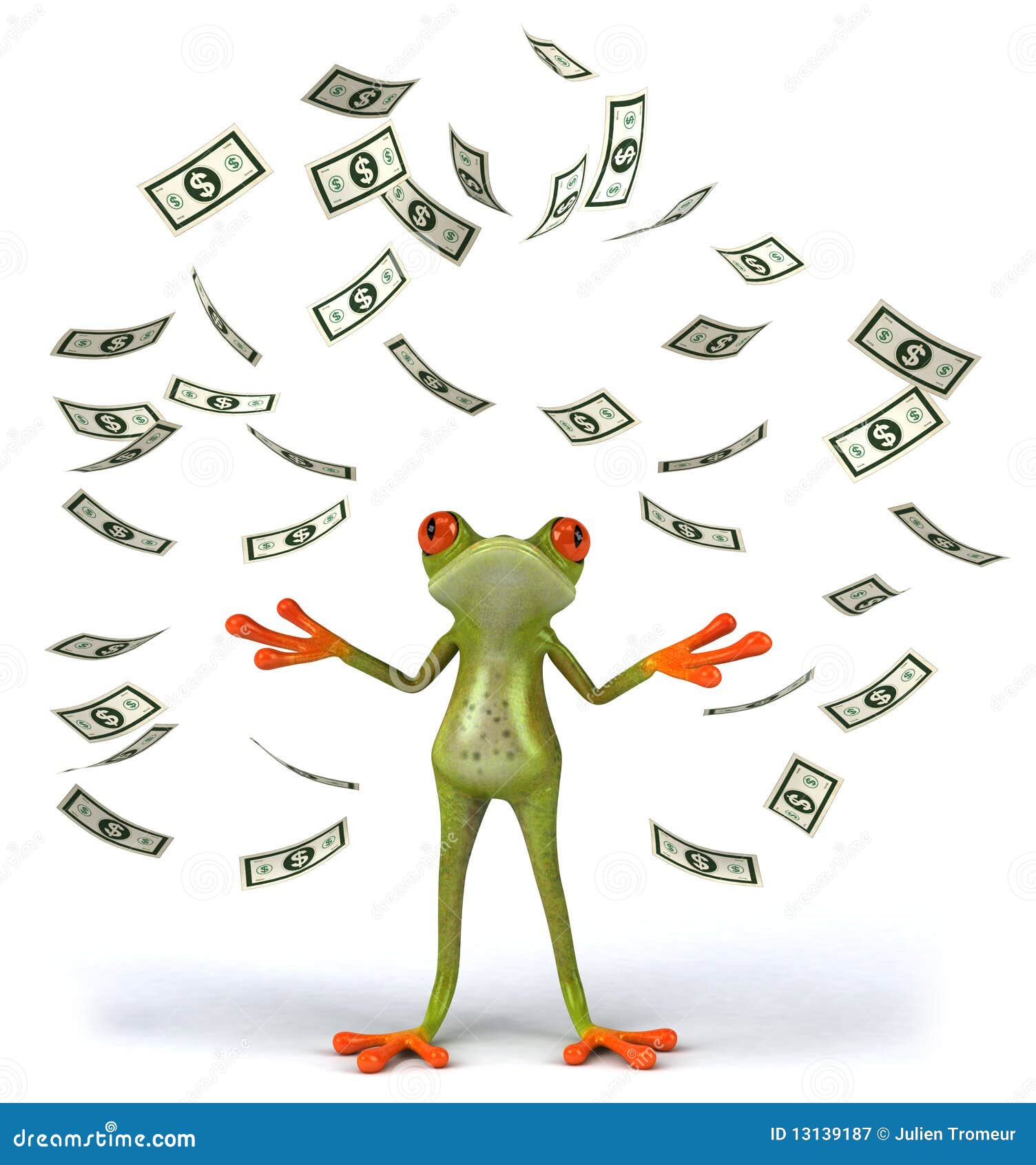 Frog With A Question Mark Stock Image | CartoonDealer.com #12800365