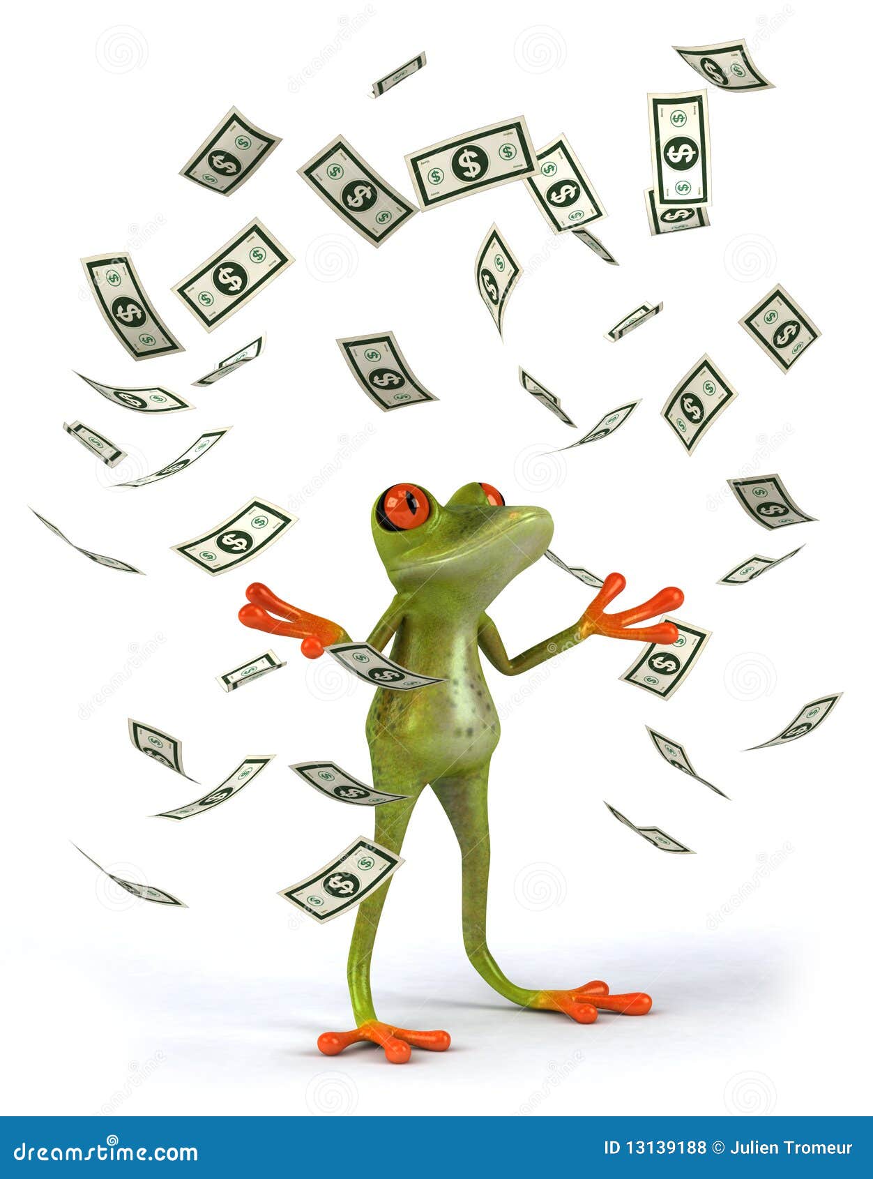 Frog With A Question Mark Stock Image | CartoonDealer.com #12800365
