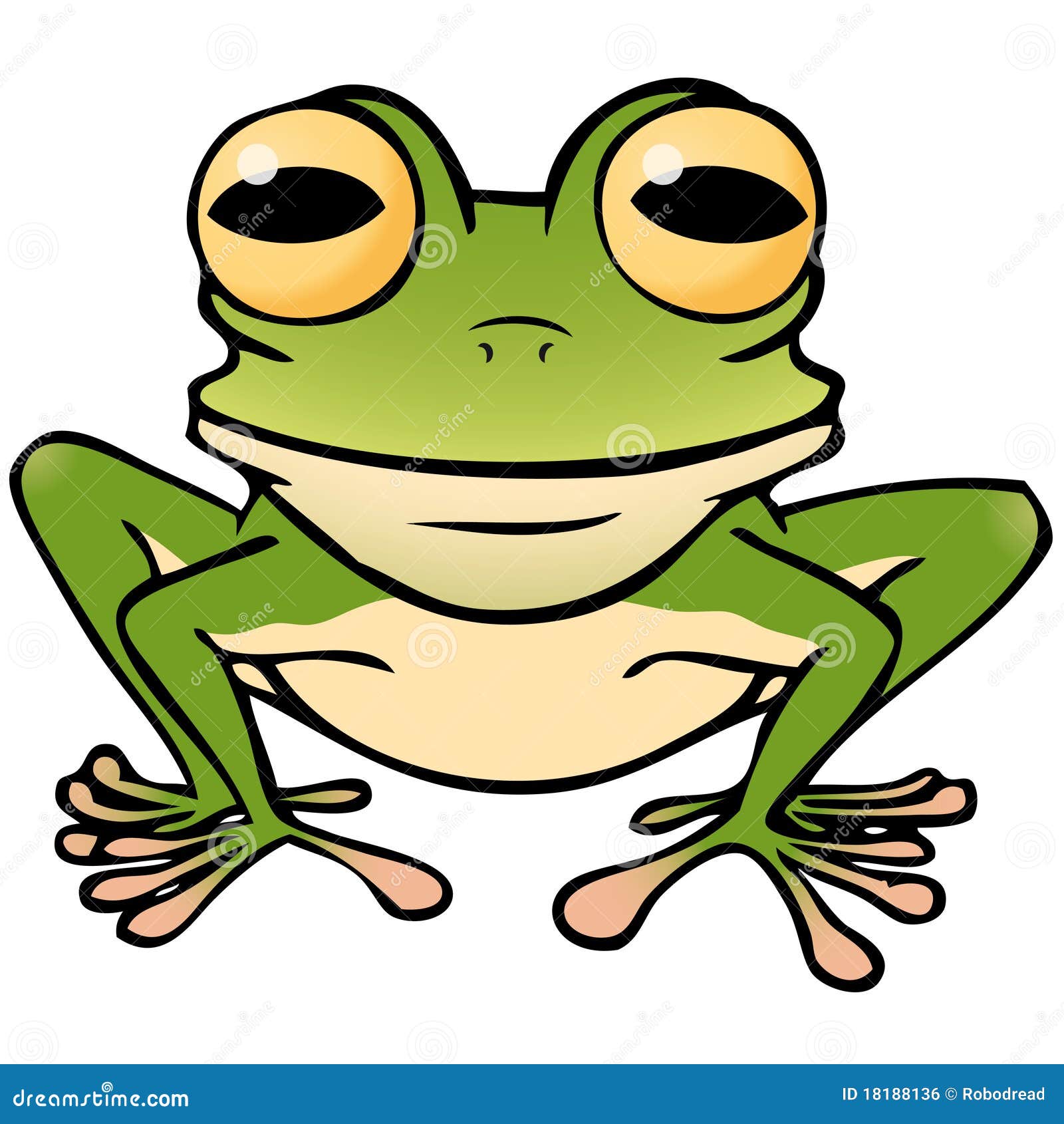Frog stock vector. Illustration of isolated, comics, sitting - 18188136