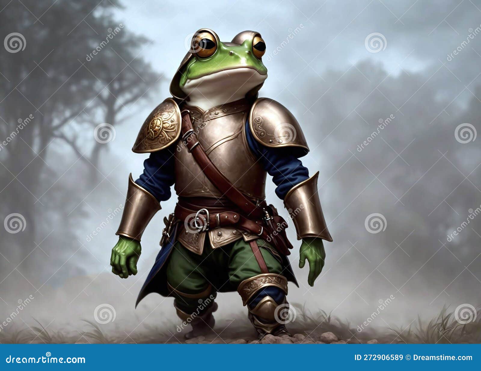 Frog Adventurer Created with Generative AI Stock Image - Image of ...