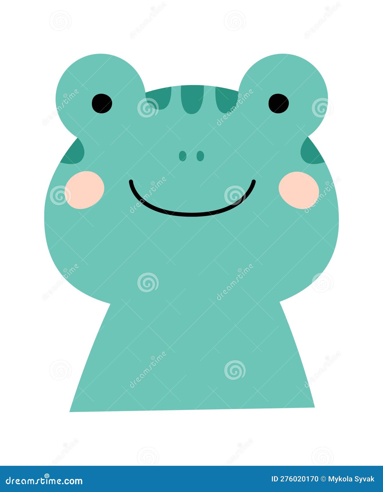 Frog Animal Head stock vector. Illustration of bear - 276020170