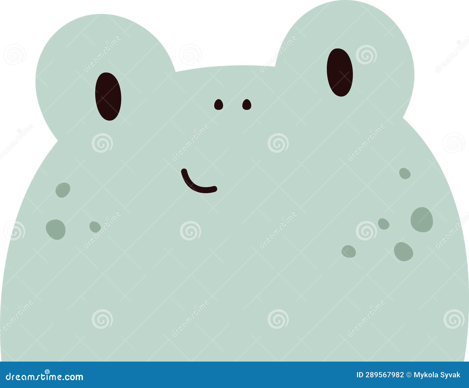 Frog Animal Head stock vector. Illustration of graphic - 289567982
