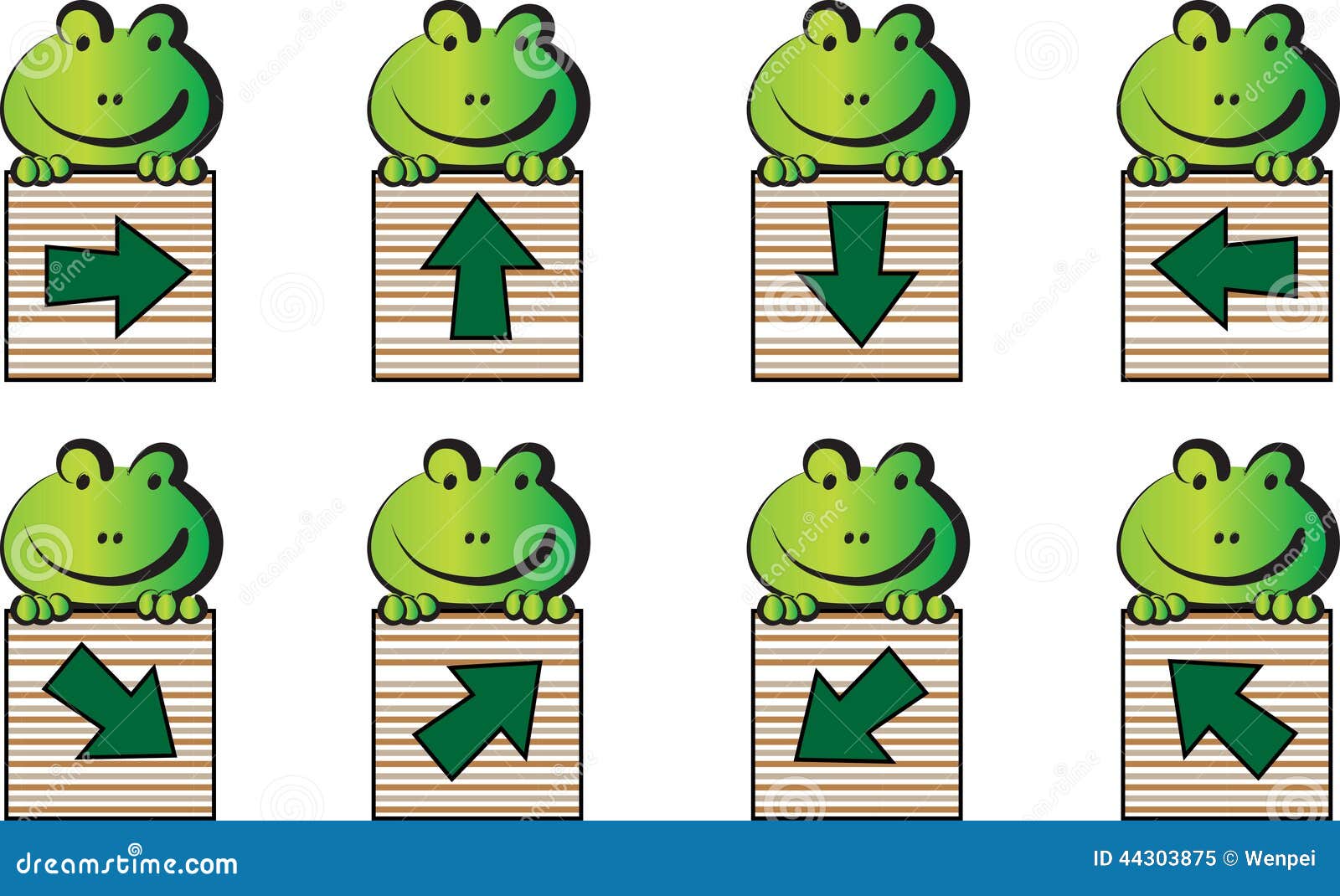 Frog and arrow stock illustration. Illustration of smile - 44303875