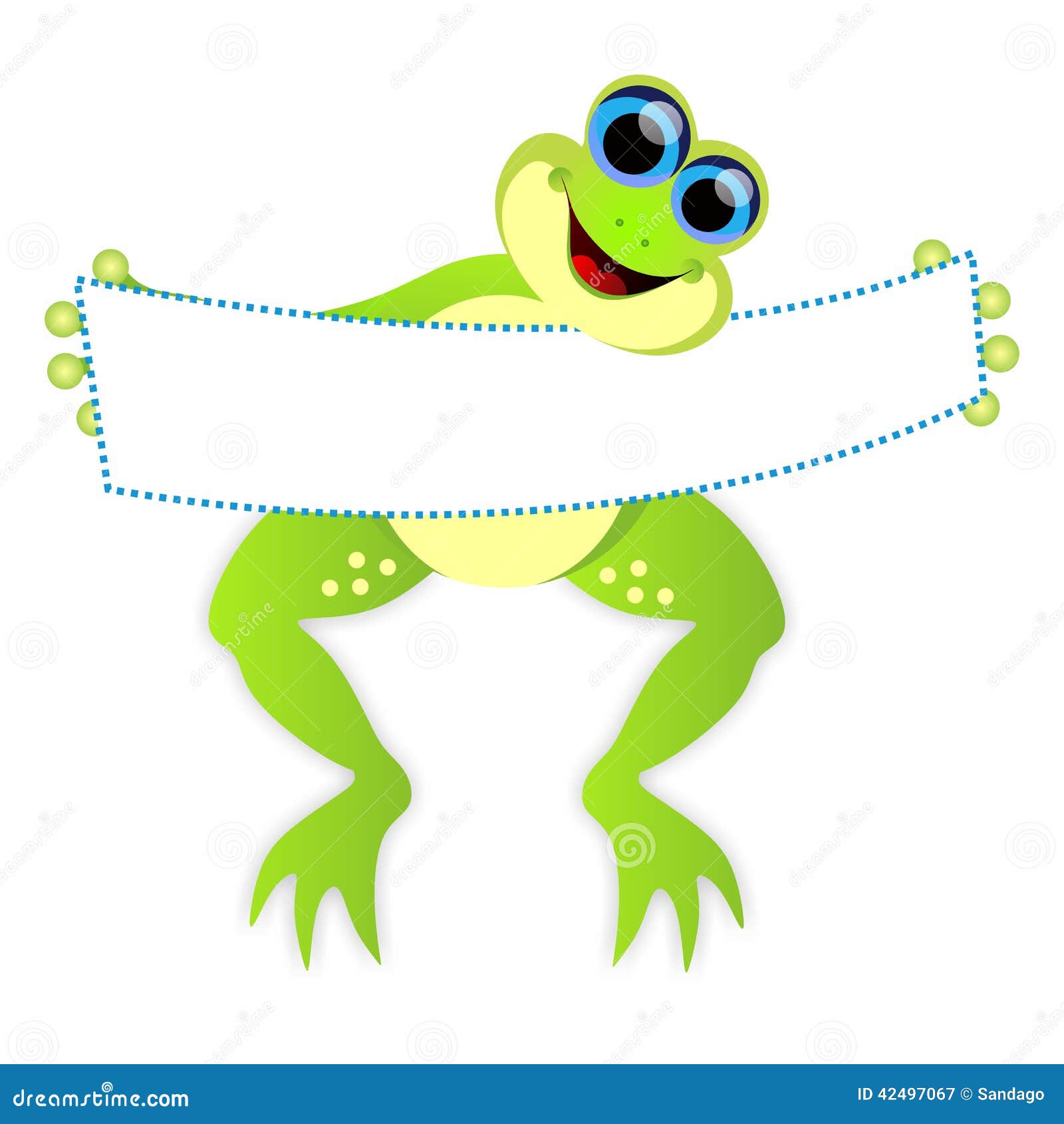 Frog with banner stock vector. Illustration of animal - 42497067