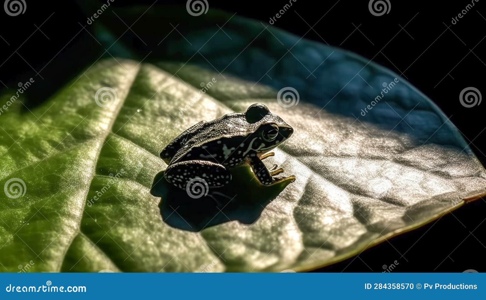 The Frog Basks in the Sun, Generative AI. Stock Photo - Image of ...