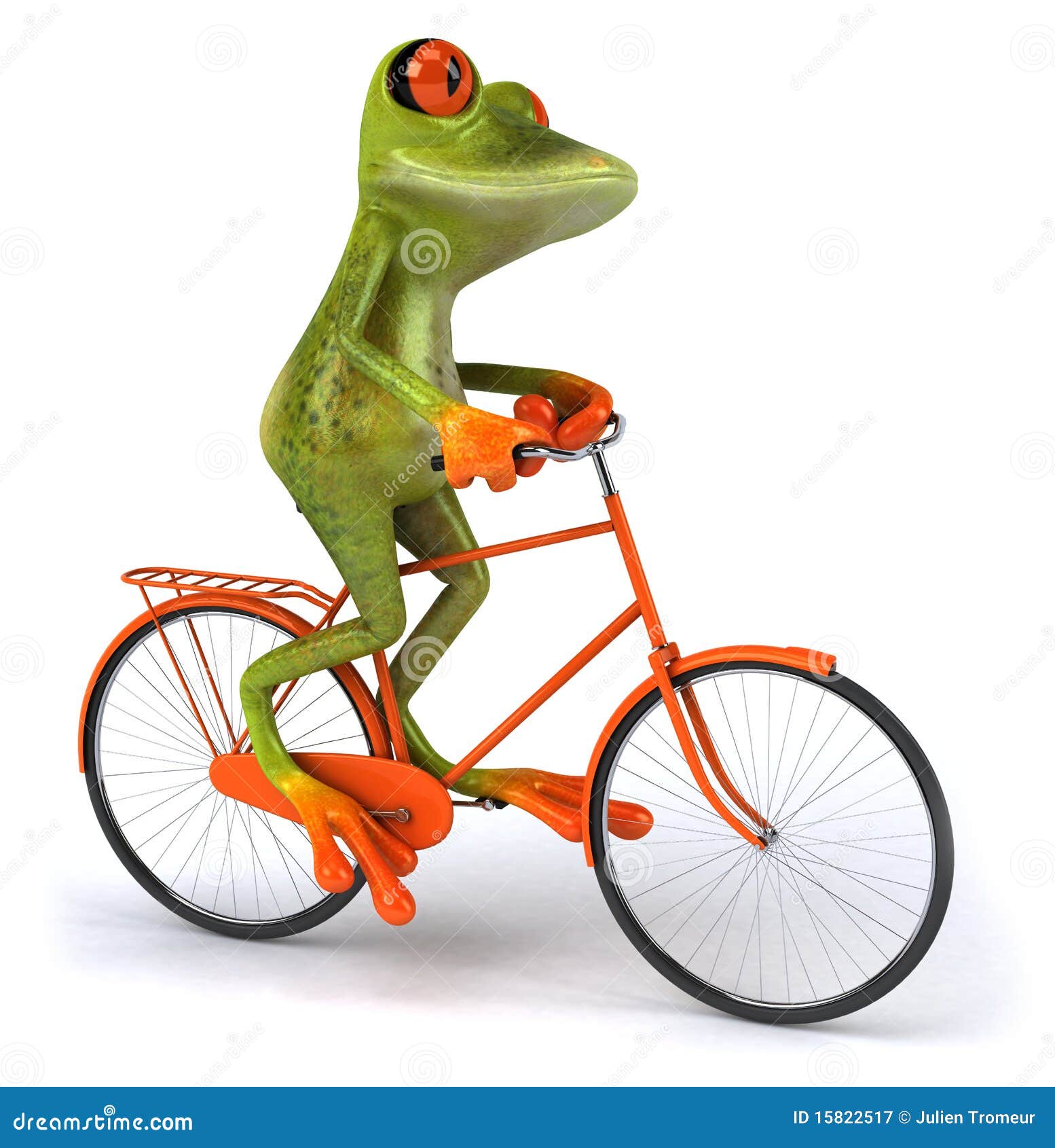 Frog with a bicycle stock illustration. Illustration of bicycle - 15822517