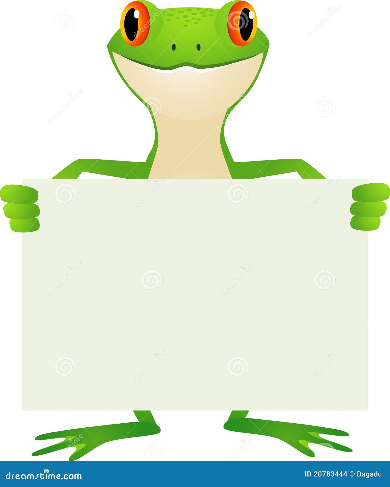 Frog with blank sign stock vector. Illustration of rainforest - 20783444
