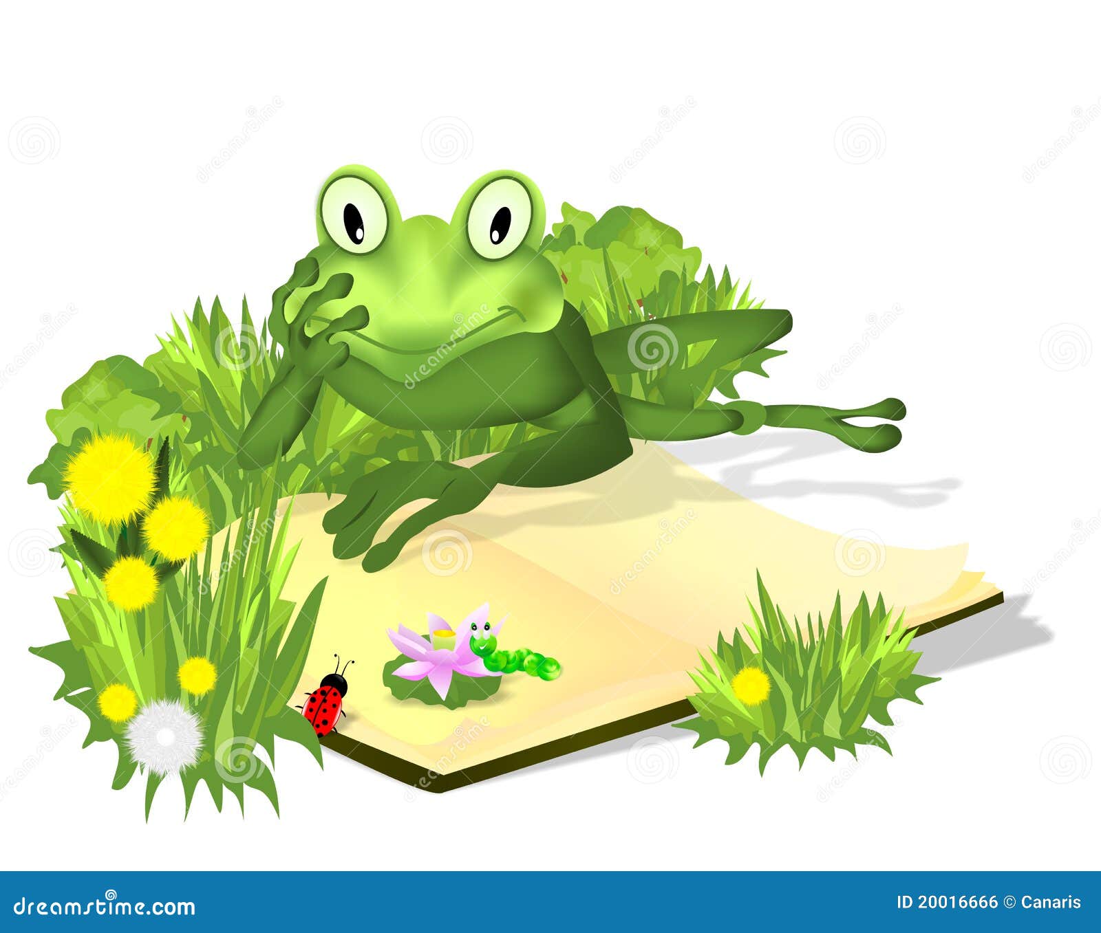 Frog With Book, Cdr Vector Royalty Free Stock Image - Image: 20016666
