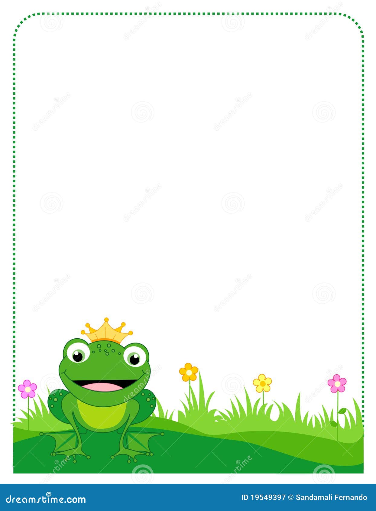 Frog Border Frame Cartoon Vector | CartoonDealer.com #19549397