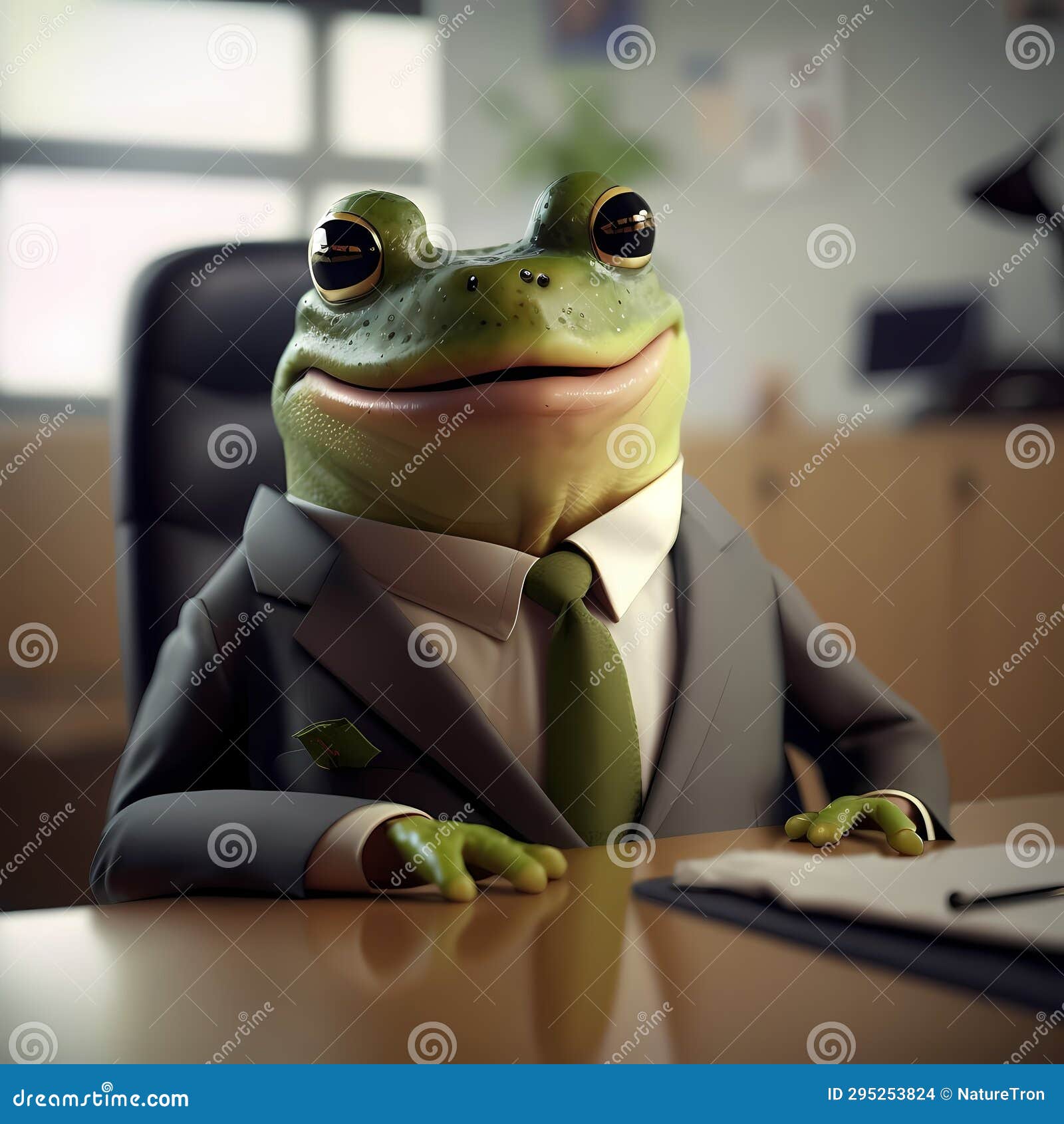 Two Frogs in the Office Two Frogs in a Row Frog in a Box Stock ...